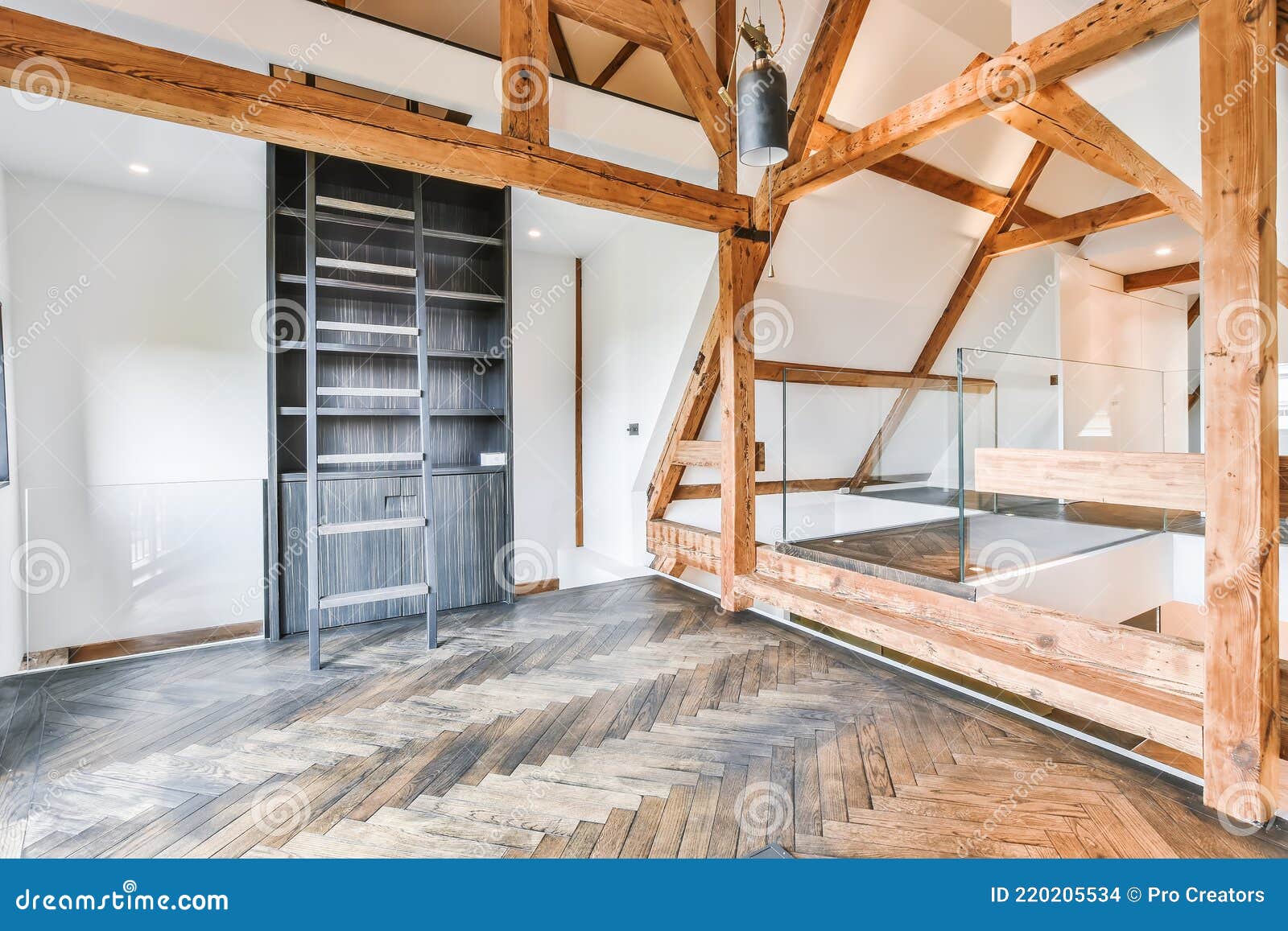 Spacious room design stock photo. Image of decorative - 220205534