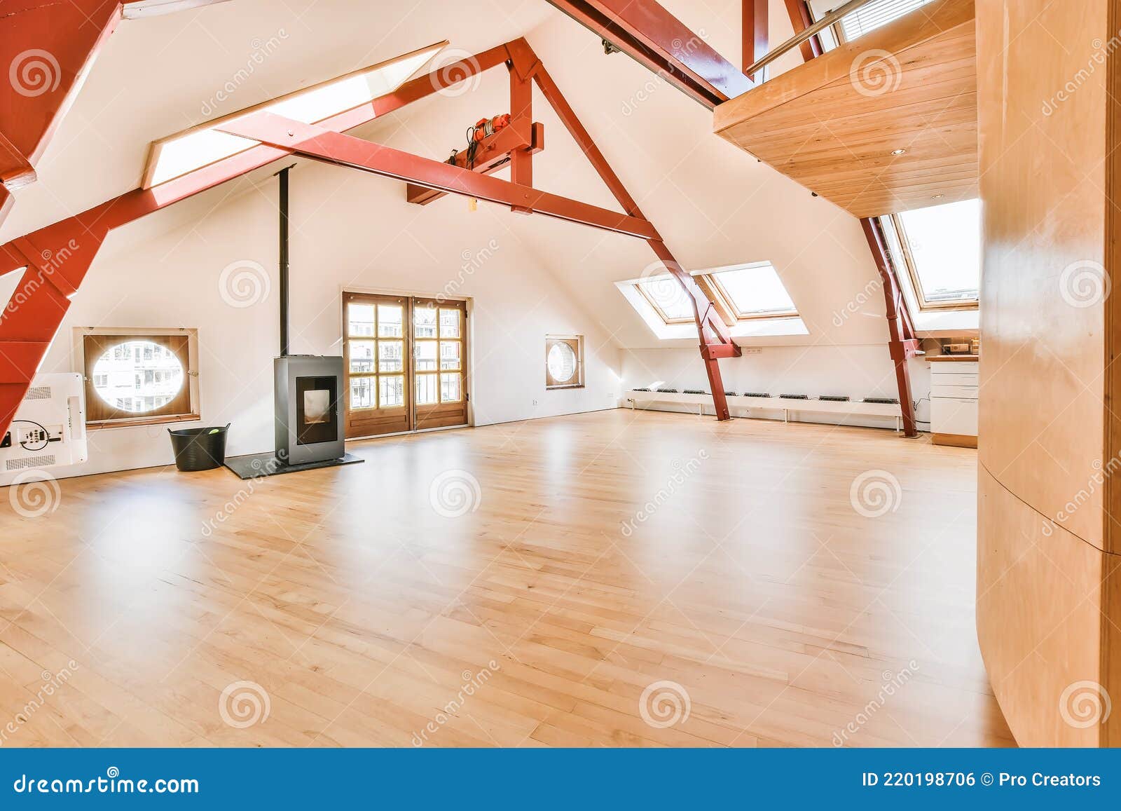 Spacious room design stock photo. Image of elegance - 220198706