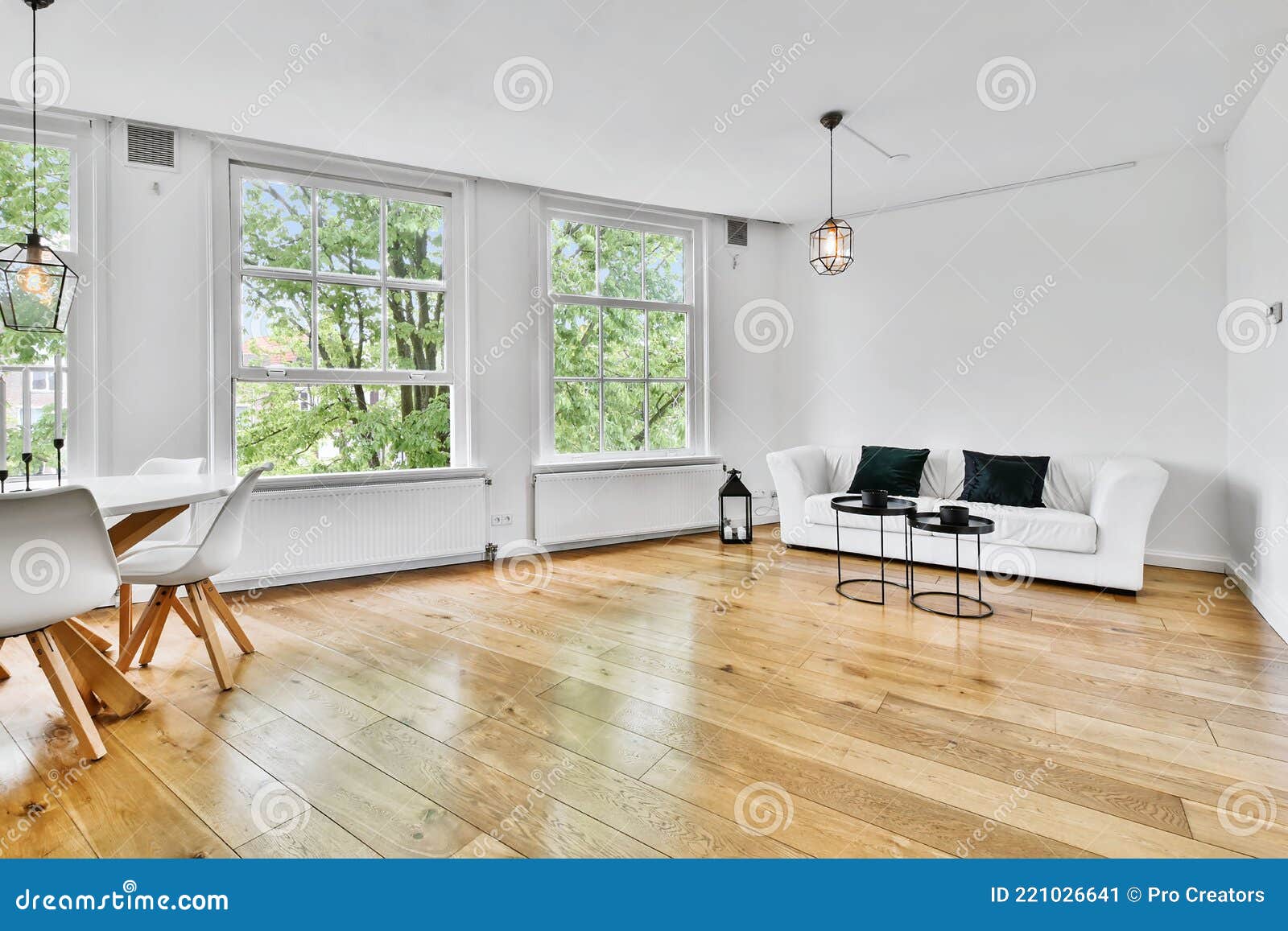 Spacious room design stock image. Image of indoor, home - 221026641