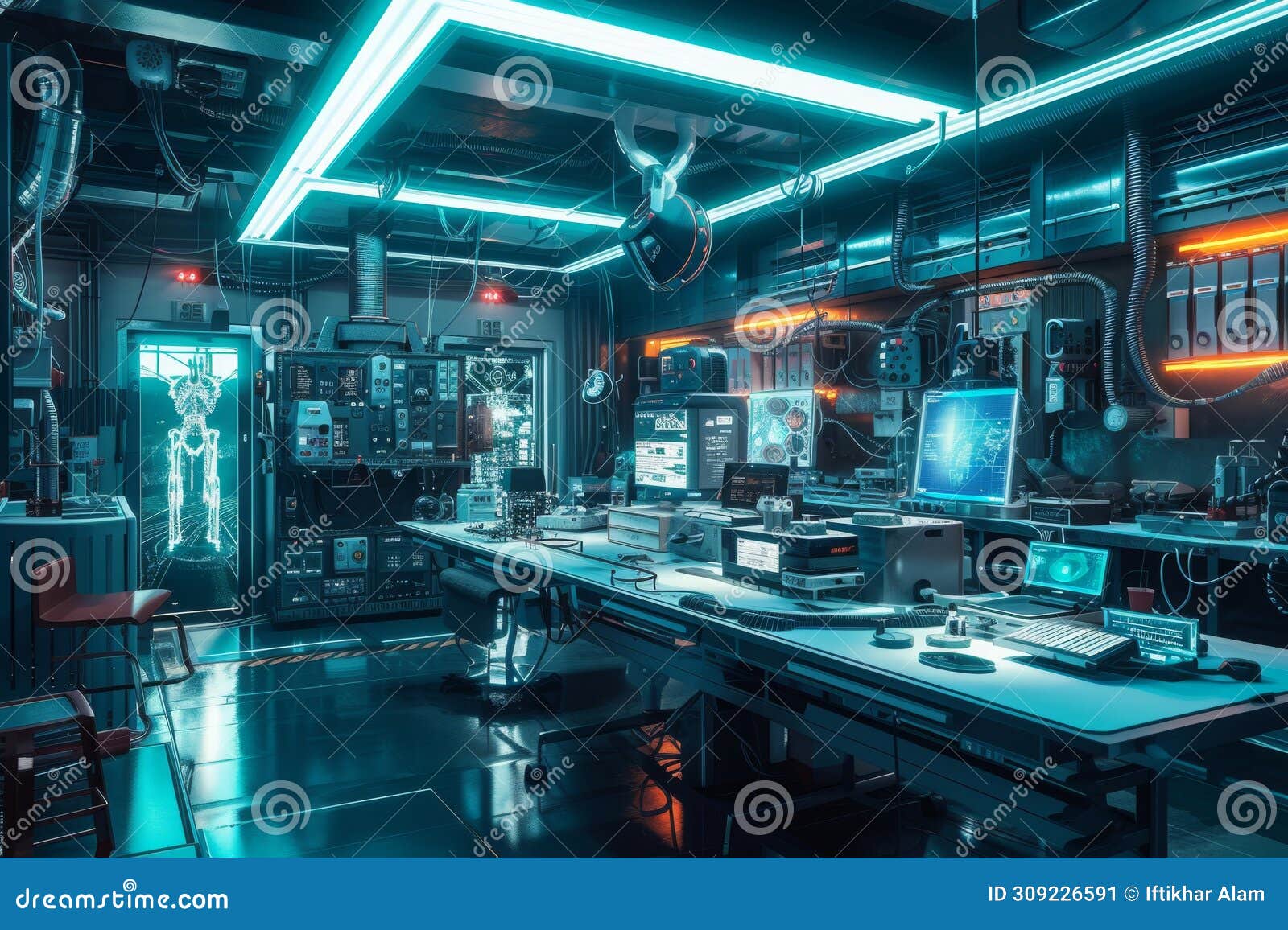 A Spacious Room Filled with Numerous Computer Workstations, a ...