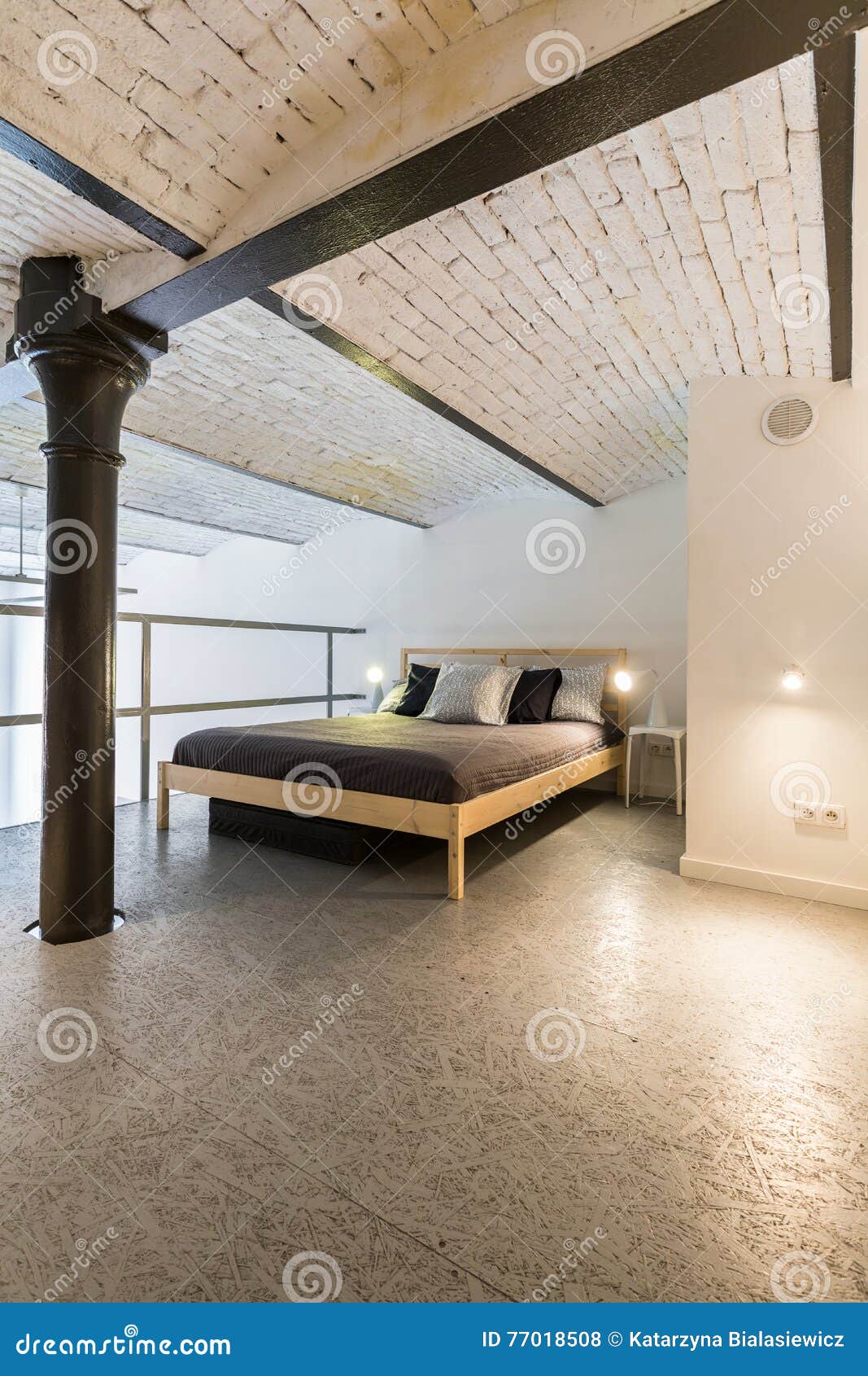 Spacious and simple stock photo. Image of creative, industrial - 77018508