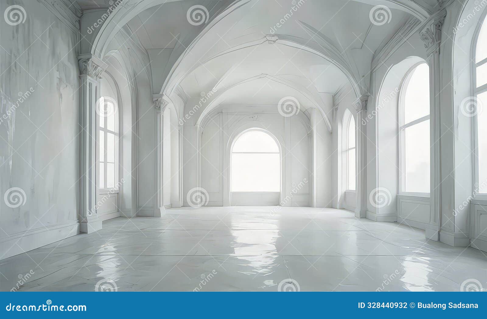 A White Walled Room With A Statue Of An Indian Mythological God Lord ...