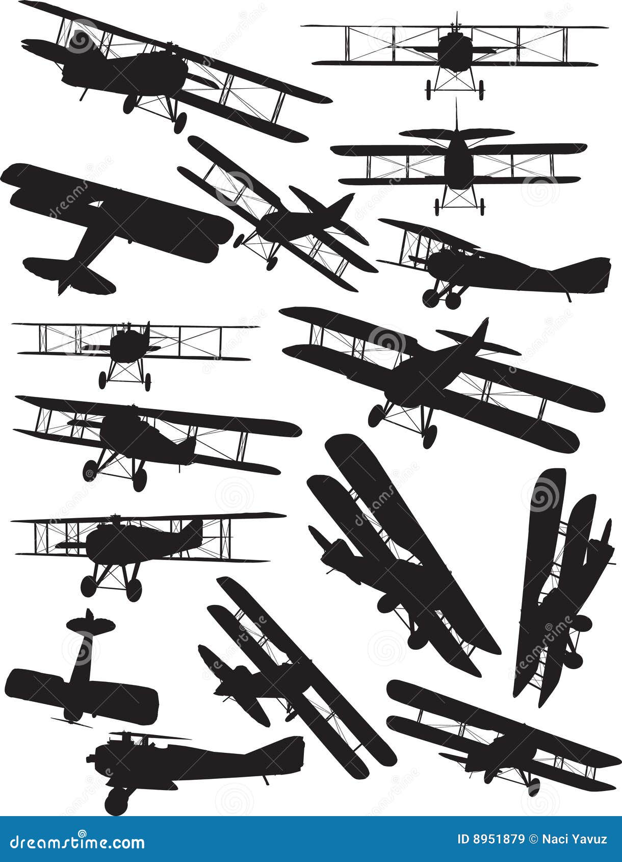 Spad silhouettes stock vector. Illustration of interceptor - 8951879