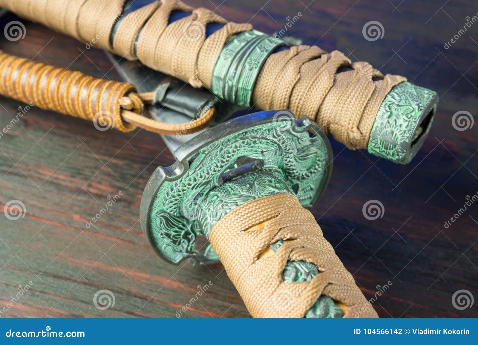 Spada Del Samurai Armi Giapponesi Medievali Fotografia Stock - Immagine ...