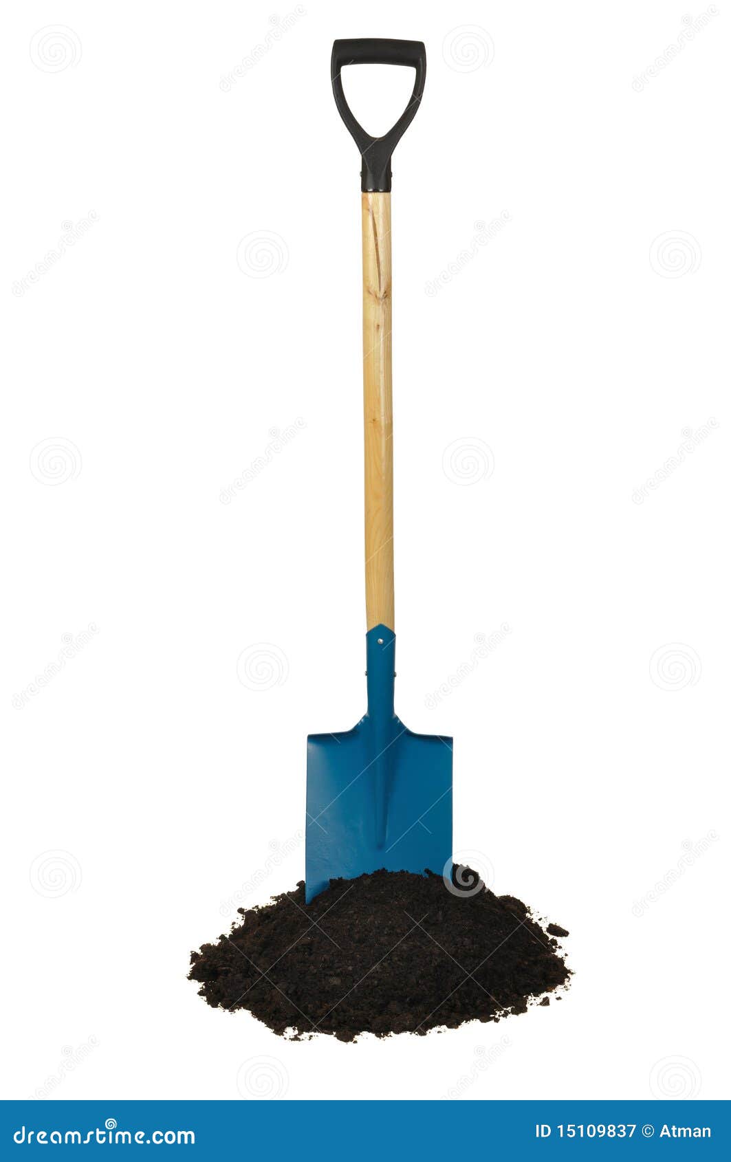 Spade stock image. Image of soil, digging, isolated, background - 15109837