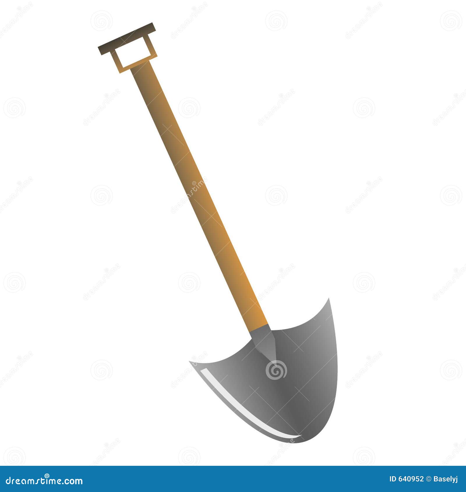 Spade stock vector. Illustration of engrave, hand, wood - 640952