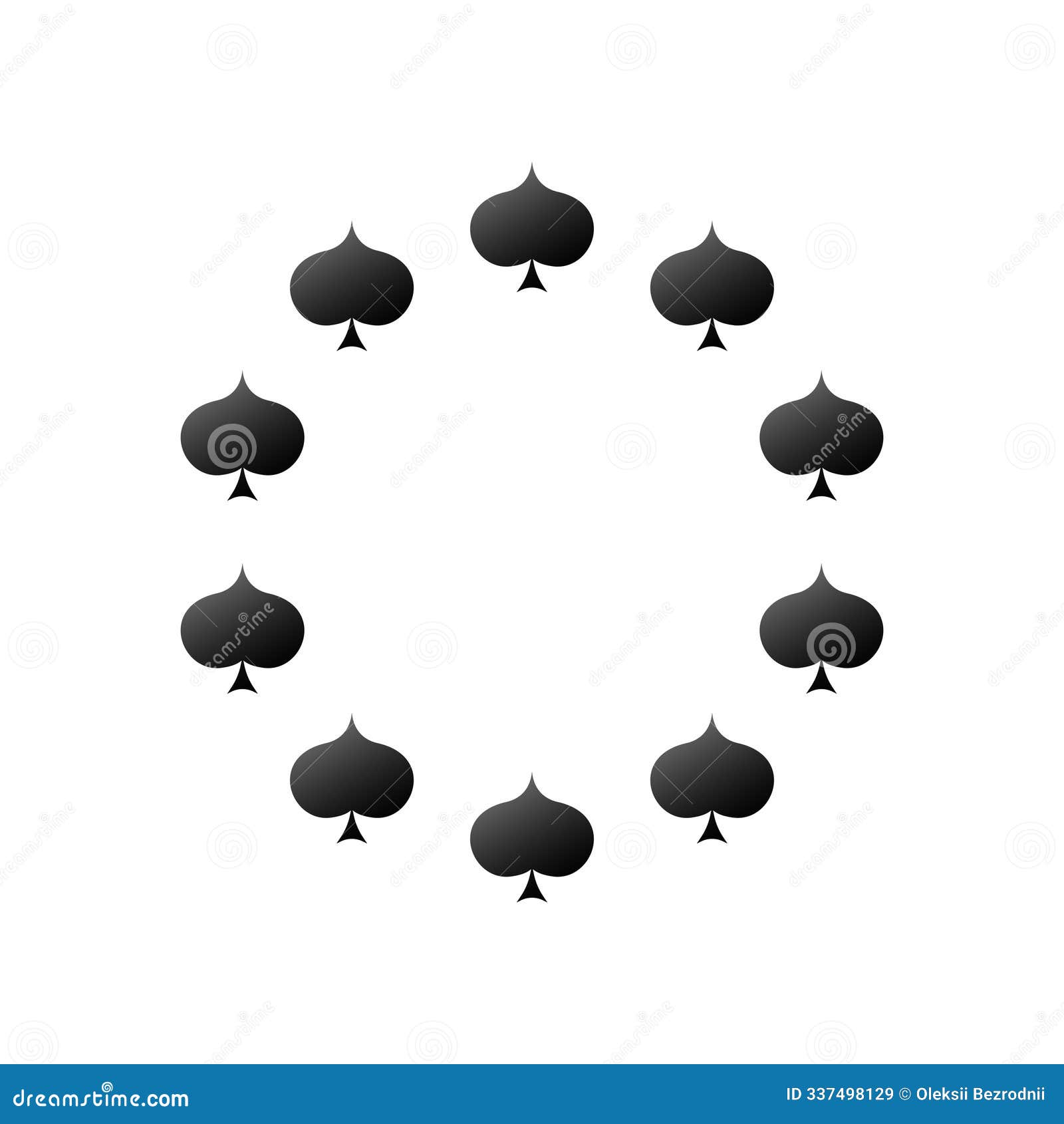 Circle Spade Sign Logo Concept Design. Symbol Graphic Template Element ...