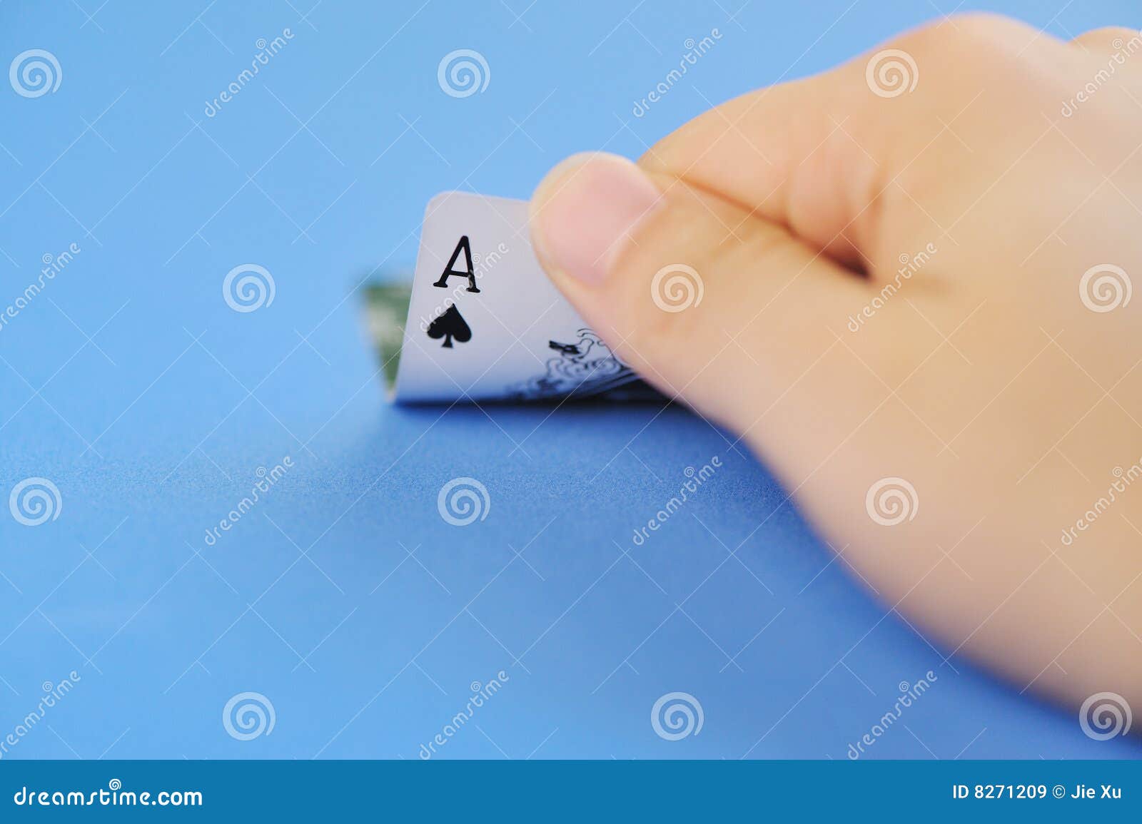 Spade ace in hand stock image. Image of entertainment - 8271209