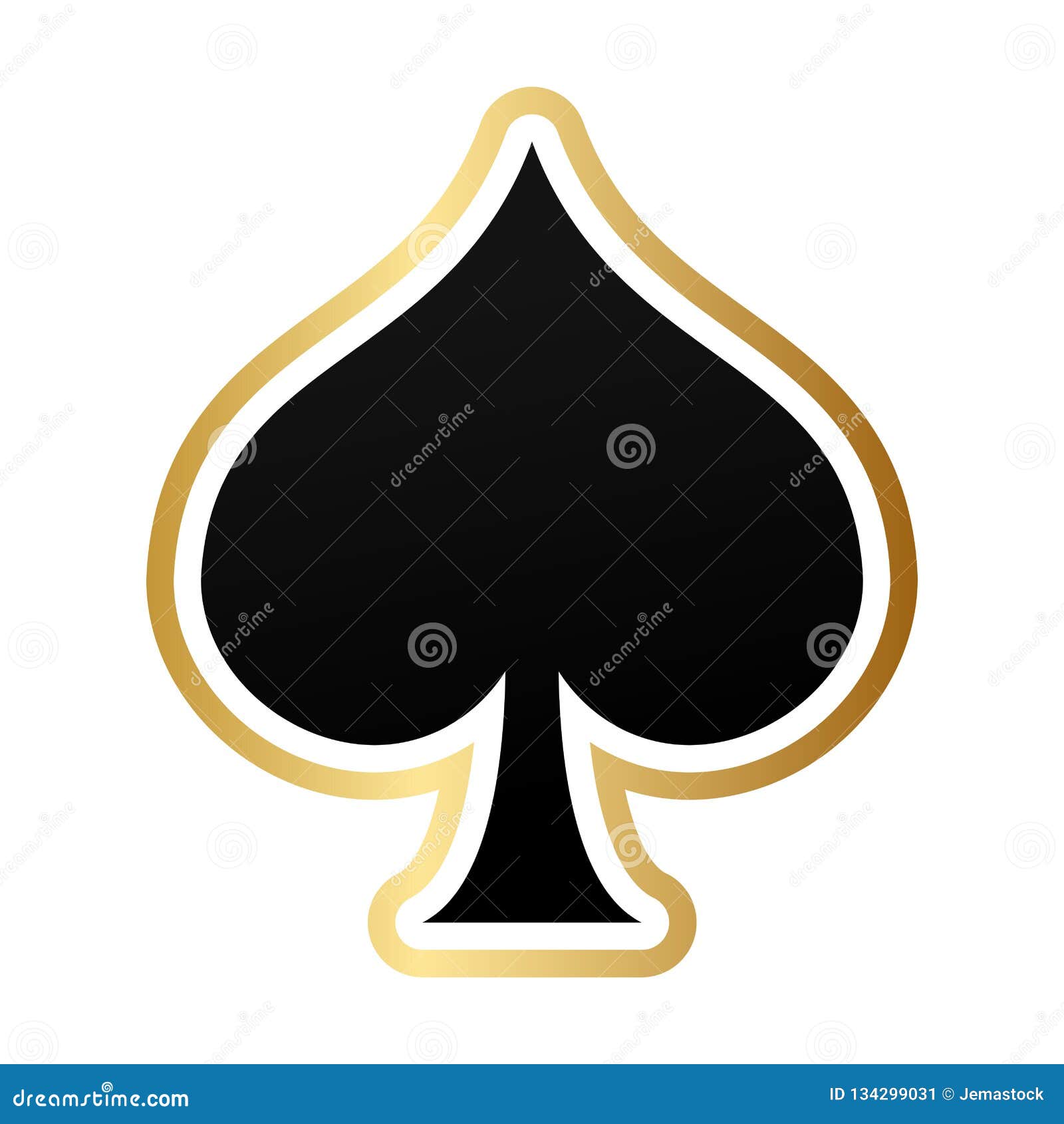 Spade card symbol stock vector. Illustration of gaming - 134299031