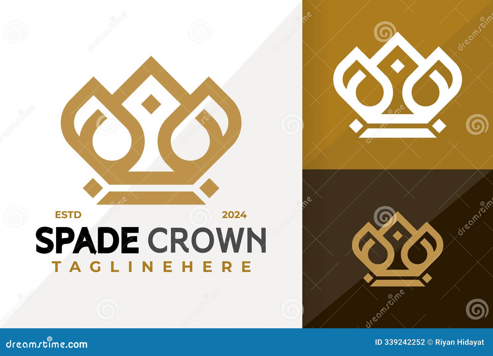 Spade Crown Logo Icon Vector Design. Creative Simple Logos Designs ...