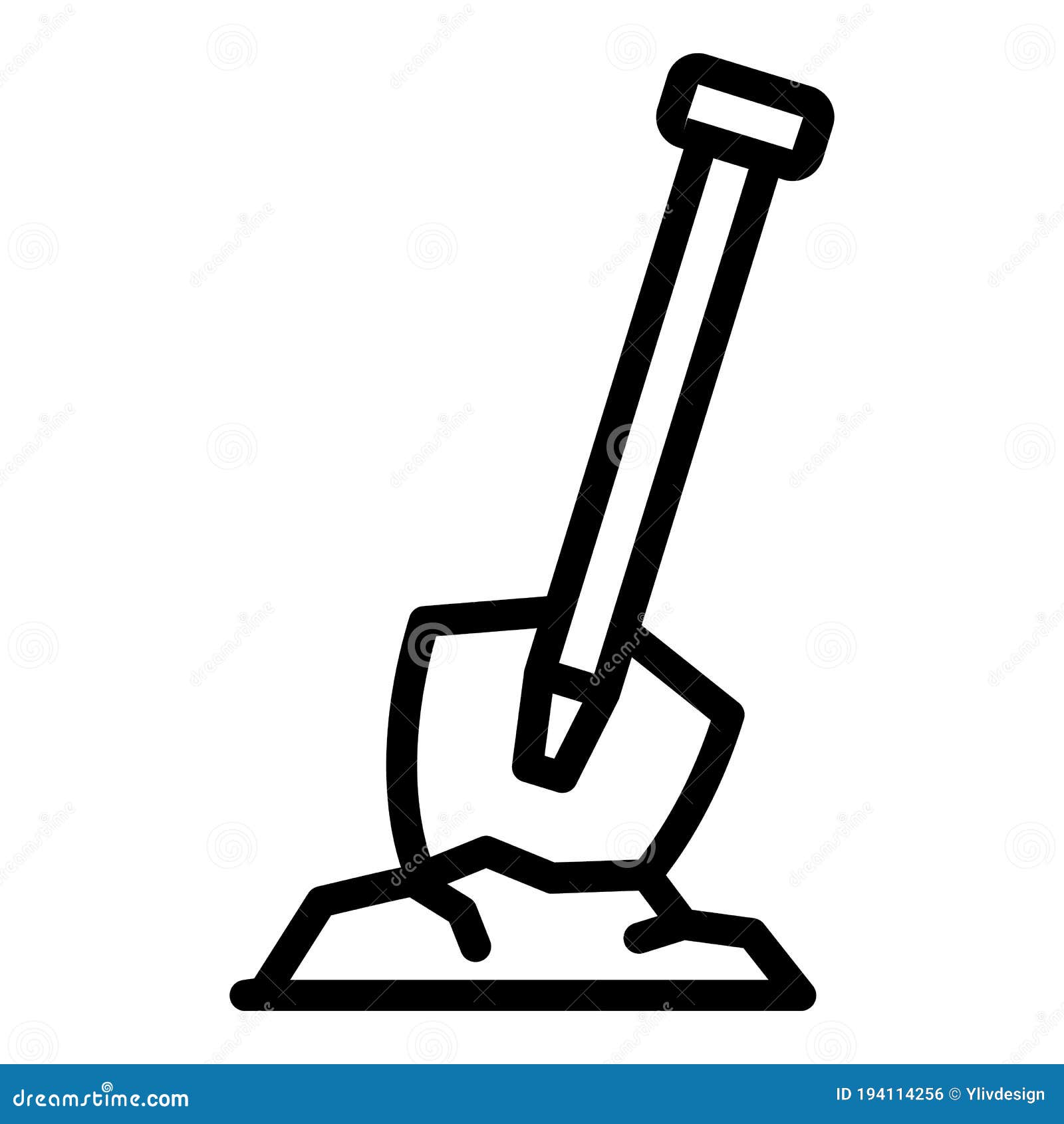 Spade Garden Icon, Outline Style Stock Vector - Illustration of hand ...