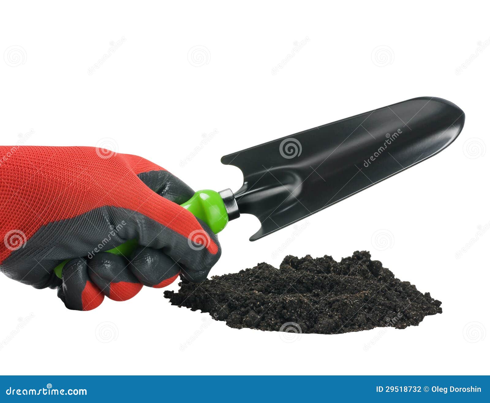 Spade in hand isolated stock photo. Image of gardening - 29518732