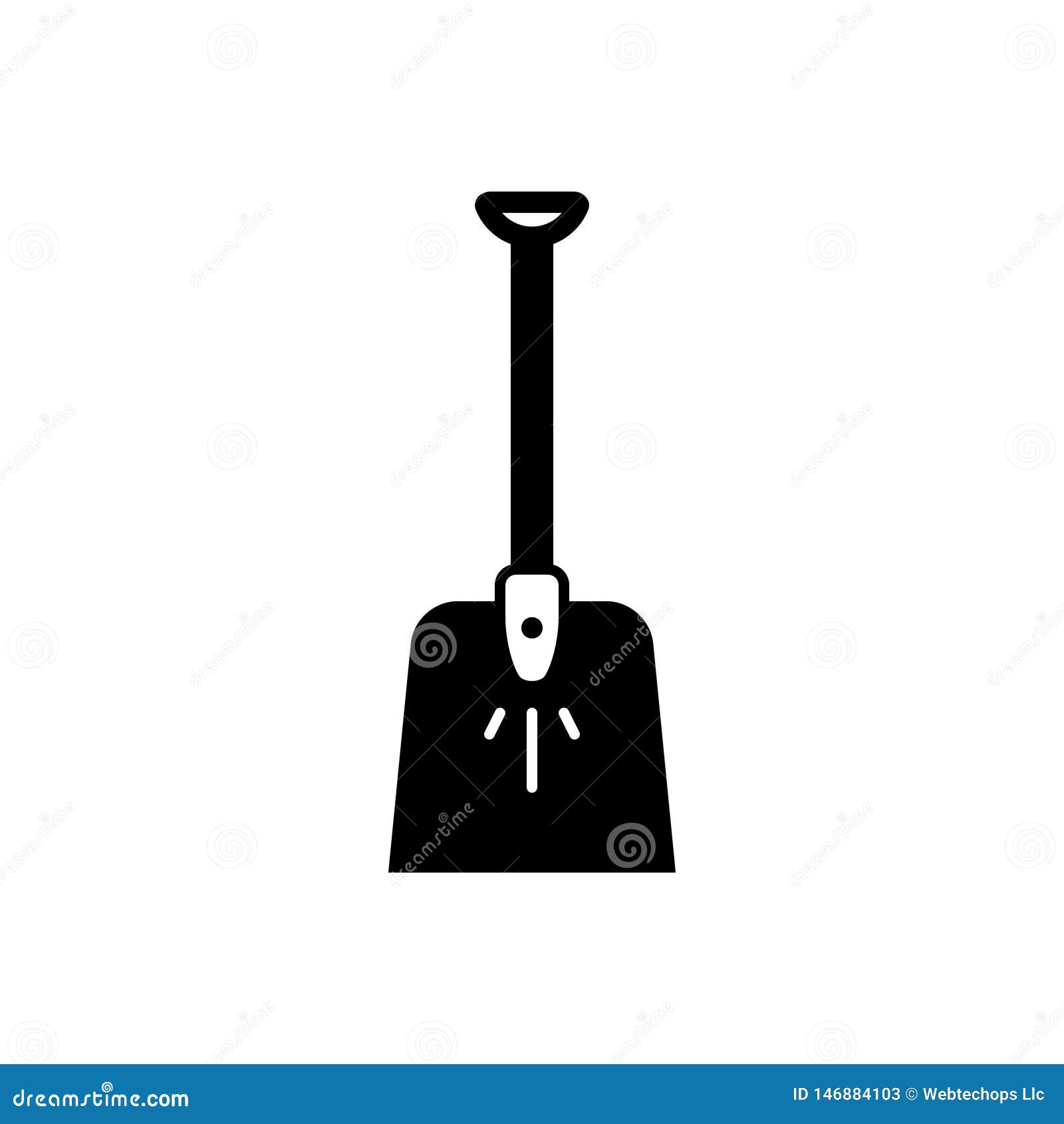 Black Solid Icon for Spade, Shovel and Construction Stock Vector ...