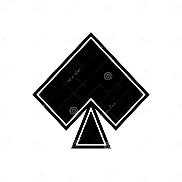 Spade Icon Black and White Vector Illustration Stock Vector ...