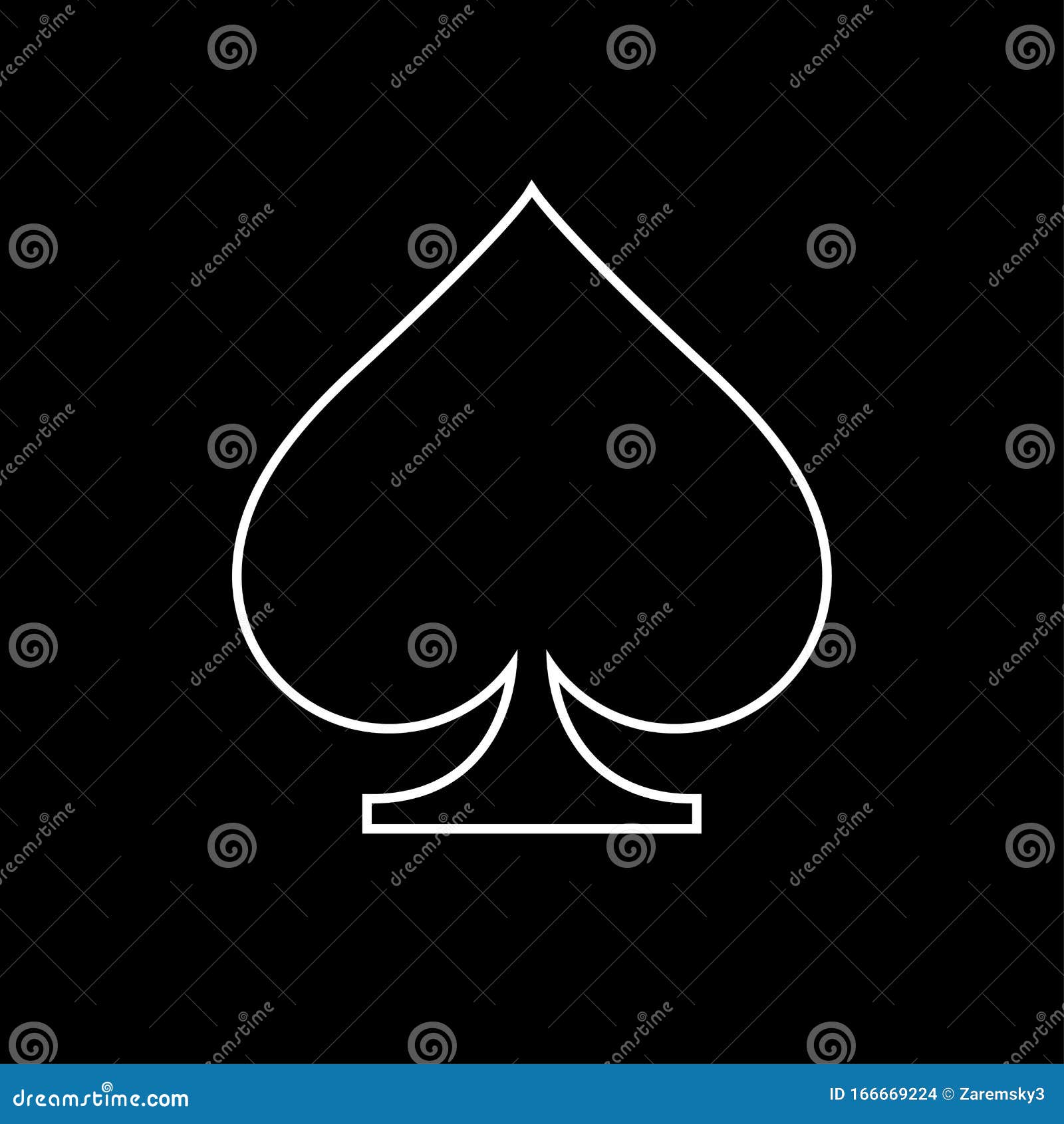 Spade Icon Black and White Vector Illustration Stock Vector ...