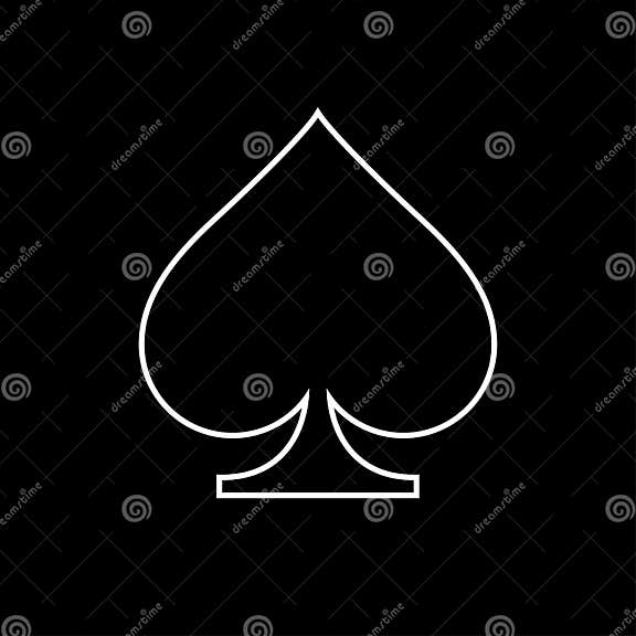 Spade Icon Black and White Vector Illustration Stock Vector ...