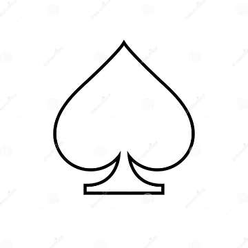 Spade Icon Black and White Vector Illustration Stock Vector ...