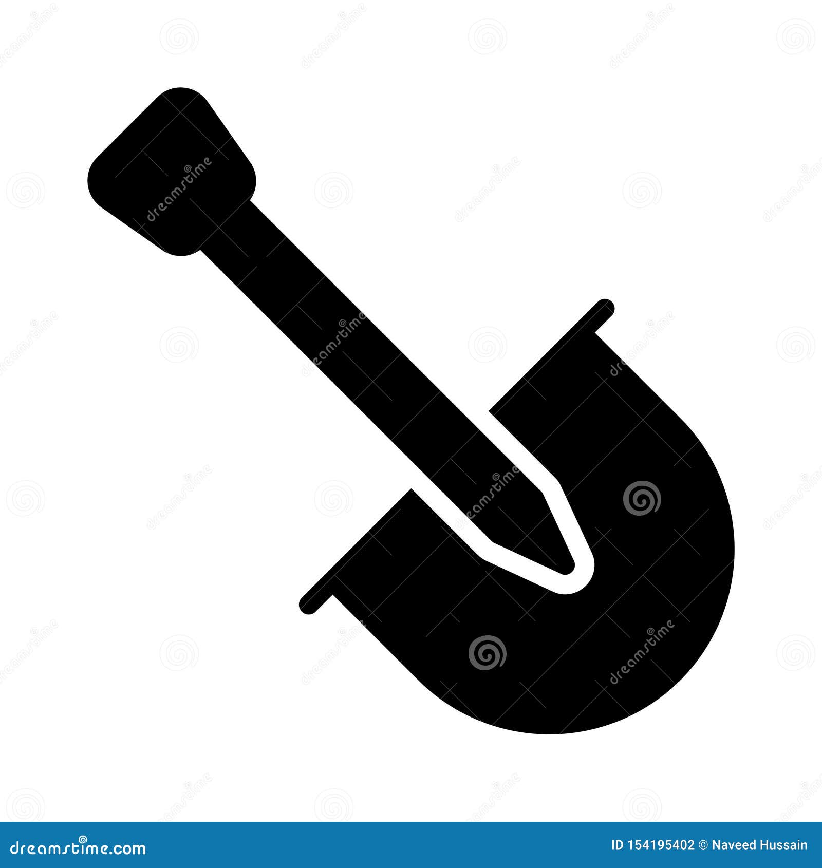 Spade Glyph Flat Vector Icon Stock Vector - Illustration of graphic ...