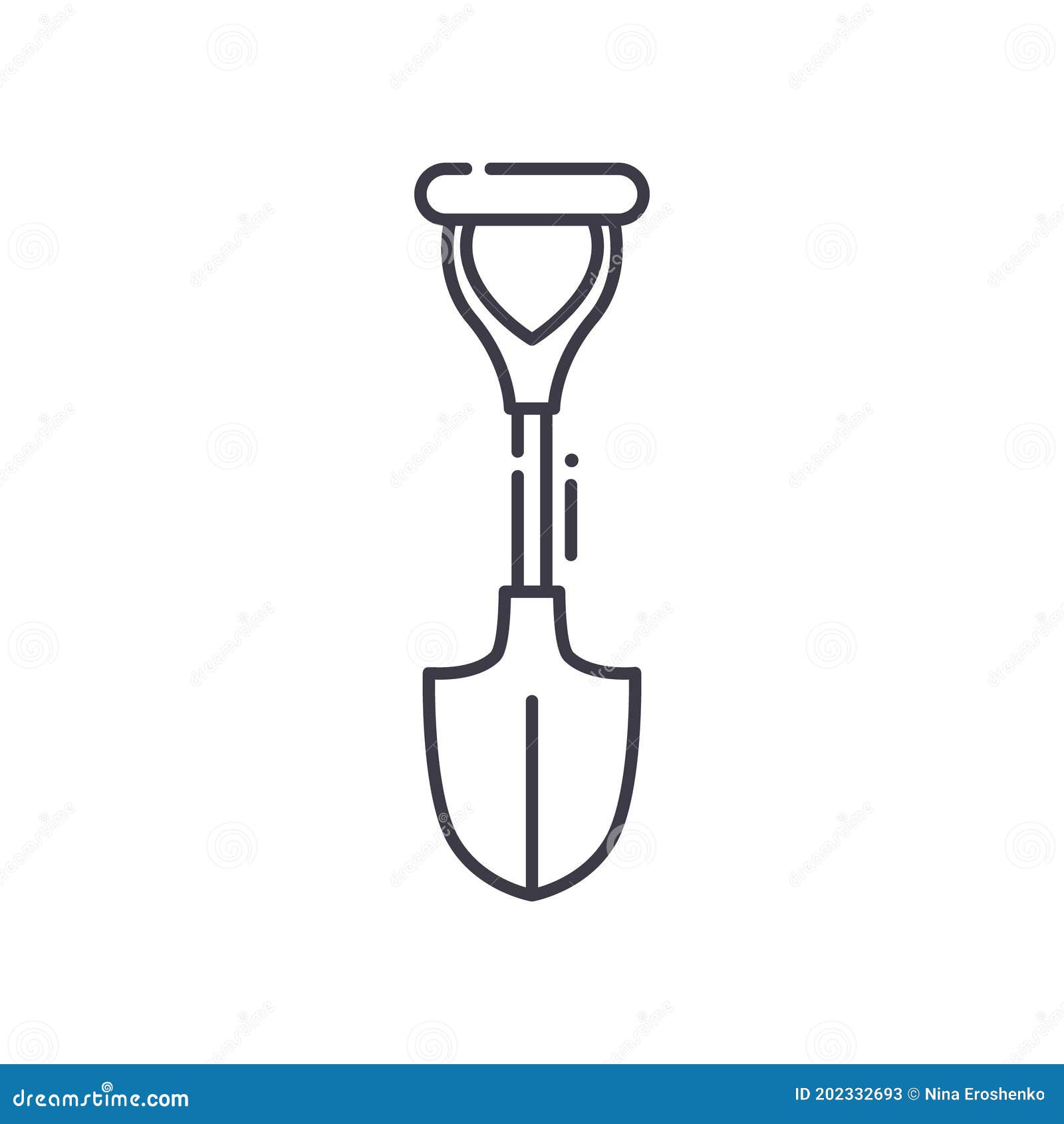Spade Icon, Linear Isolated Illustration, Thin Line Vector, Web Design ...