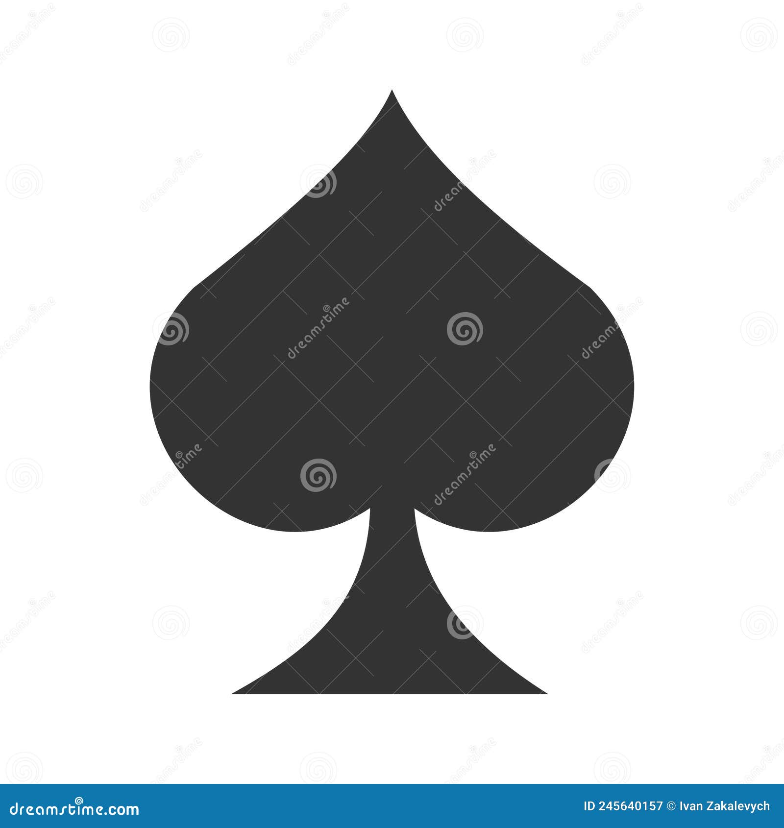 Spade Icon. Playing Card Linear Design Element. Vector Illustration ...
