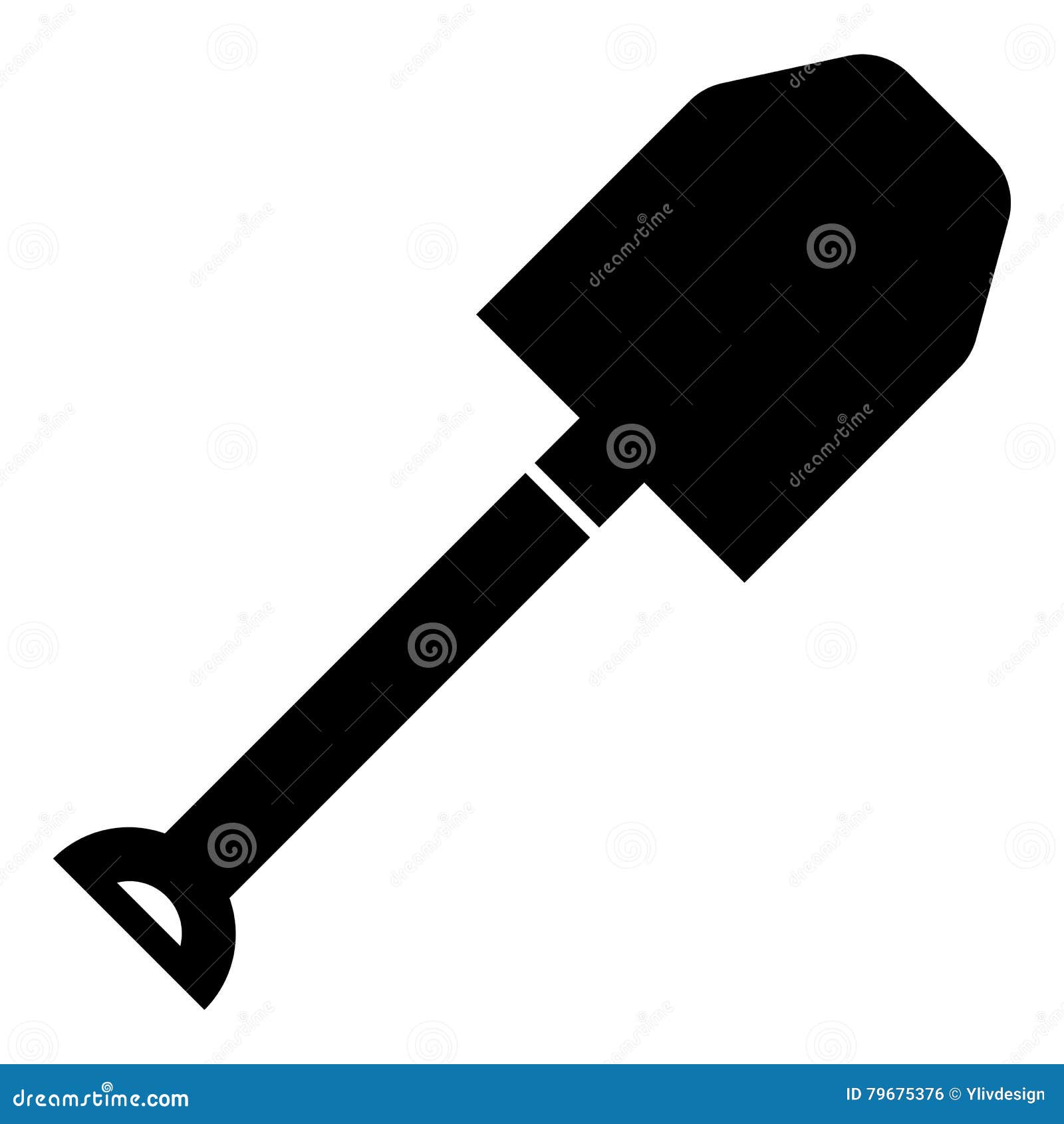 Spade icon, simple style stock vector. Illustration of instrument ...