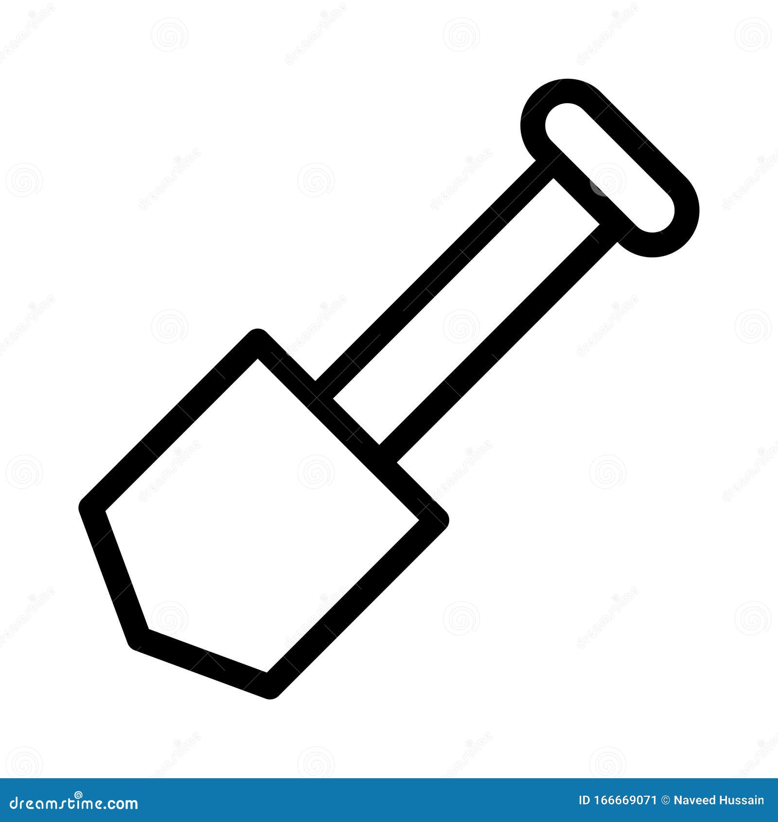 Spade Vector Thin Line Icon Stock Illustration - Illustration of ...