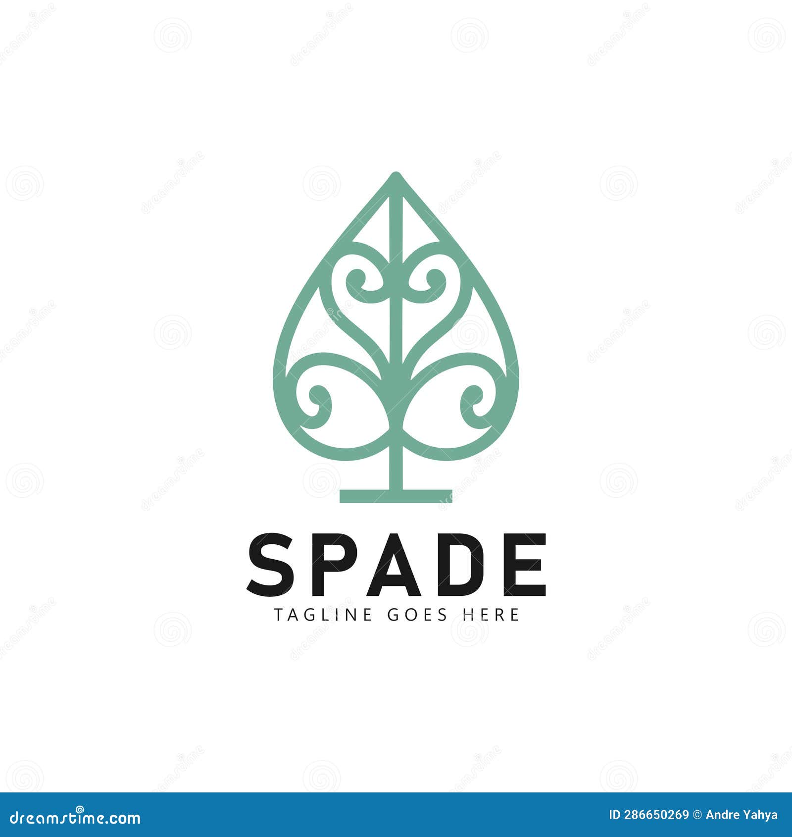 Spade Logo Design Template, Vector Icon Illustration. Stock Vector ...