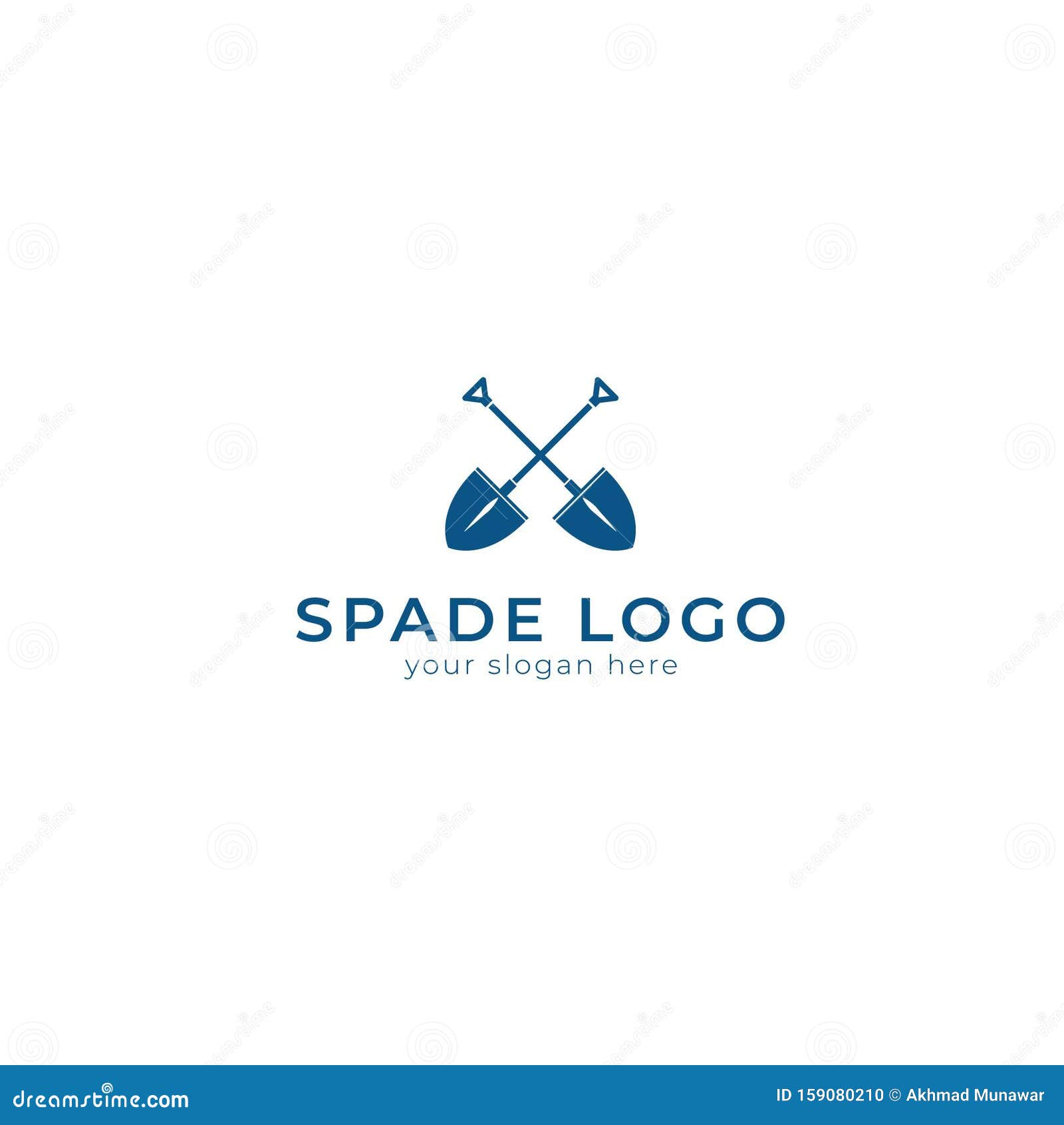 Spade Logo Designs Garden Modern Stock Vector - Illustration of element ...