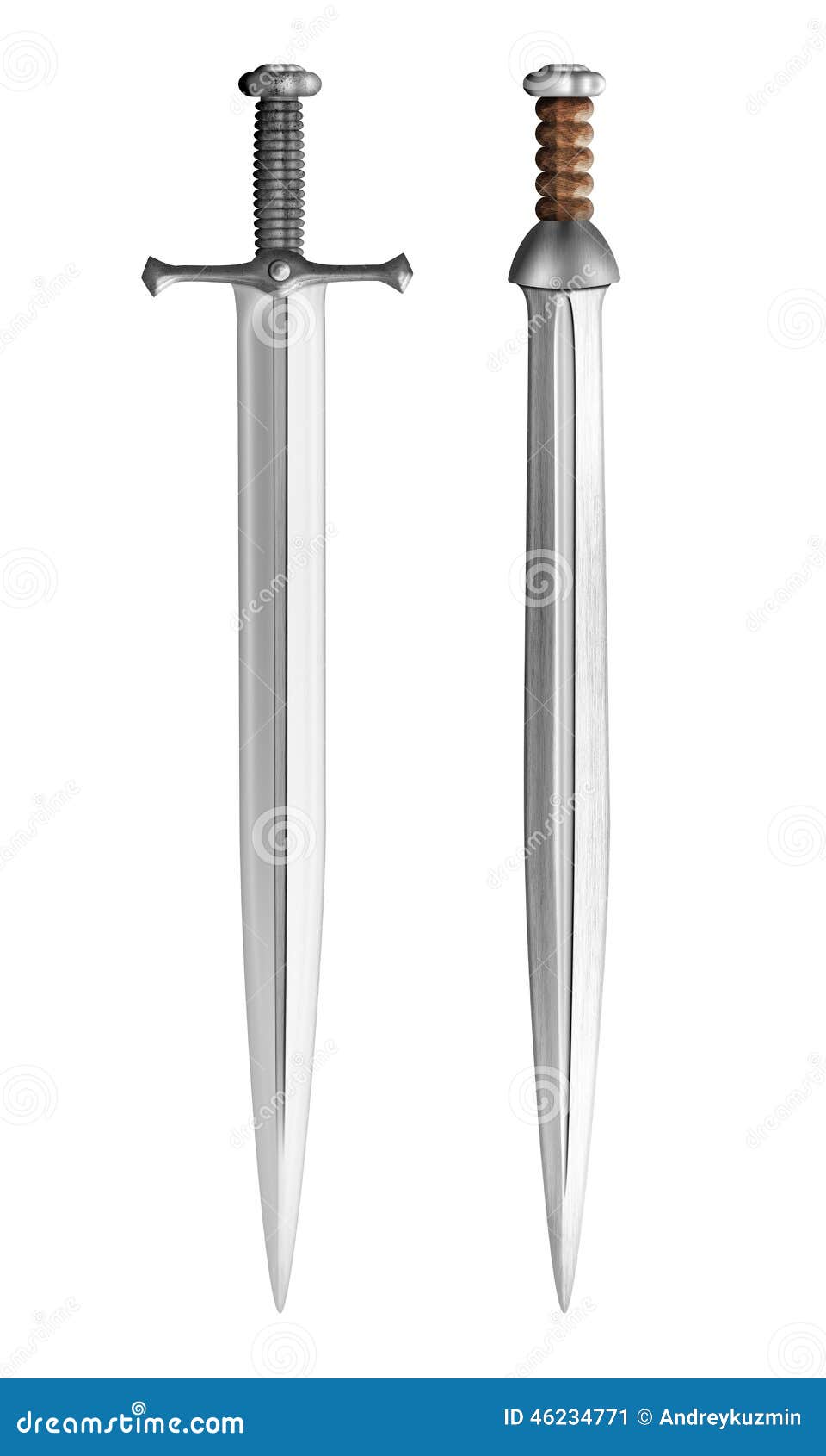 Spade Medievali Messe Isolate Illustrazione di Stock - Illustrazione di ...