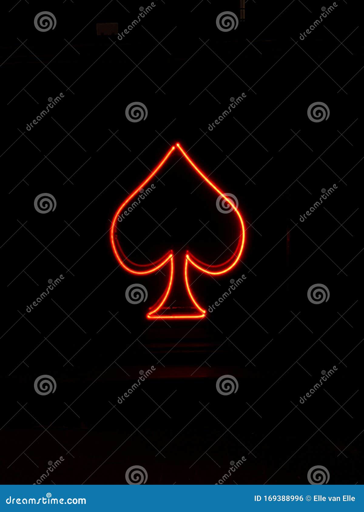Spade neon sign cape town stock photo. Image of sign - 169388996