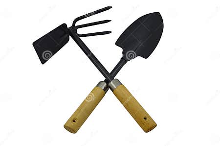 Spade and rake stock photo. Image of horticulture, mowing - 24613656