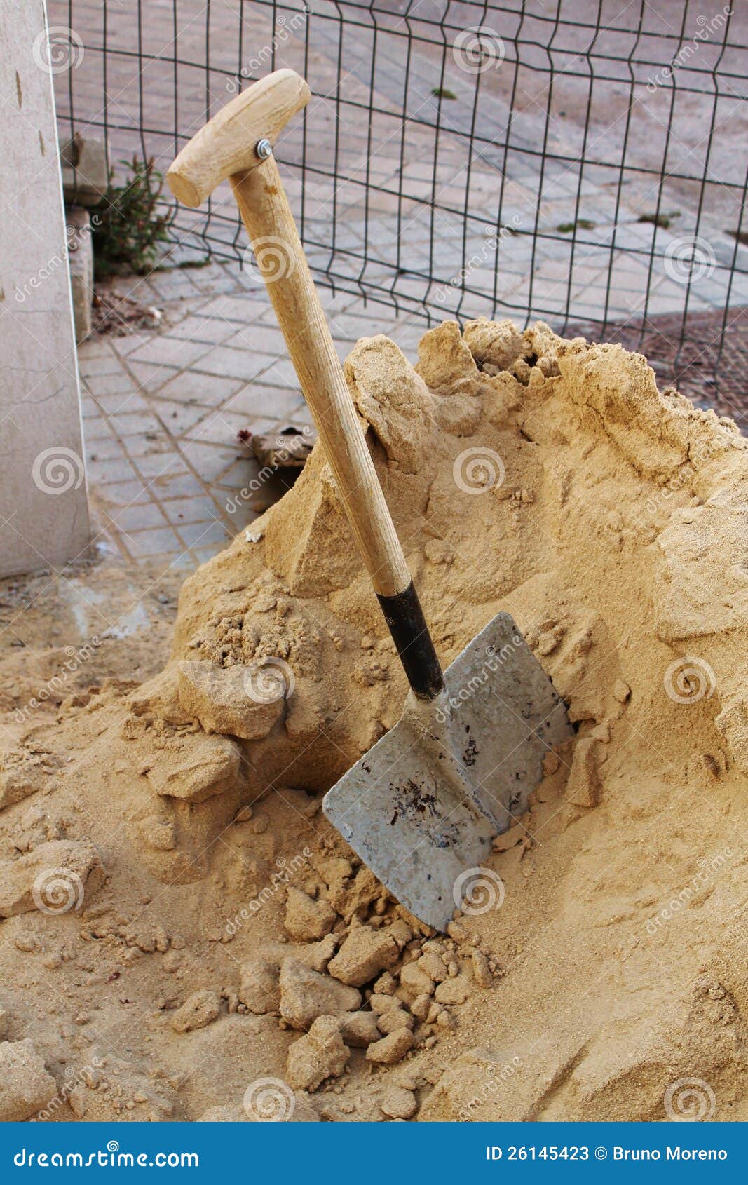 Spade and sand stock image. Image of shovel, spade, laborer - 26145423