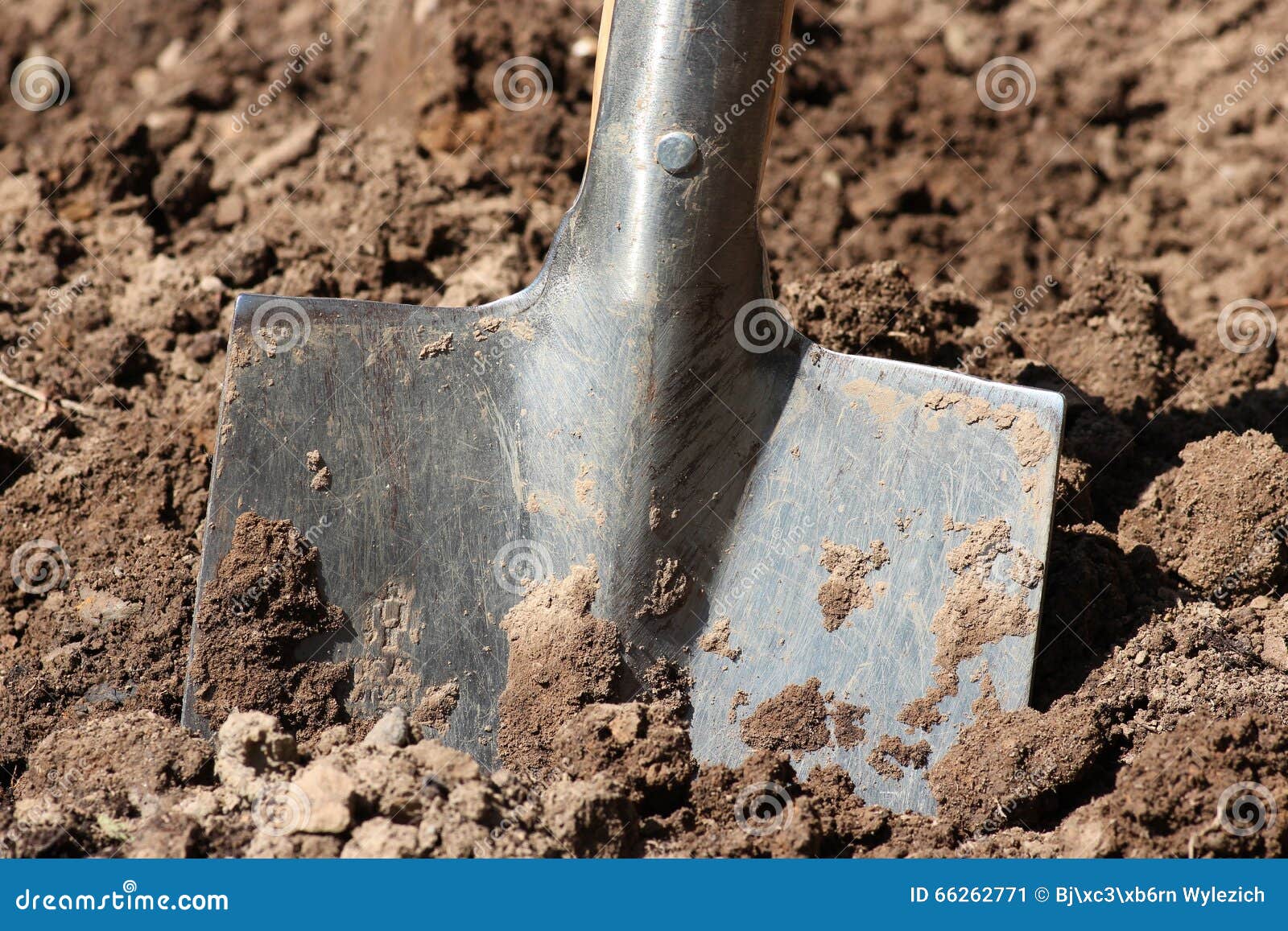 Spade in soil stock image. Image of soil, garden, construction - 66262771