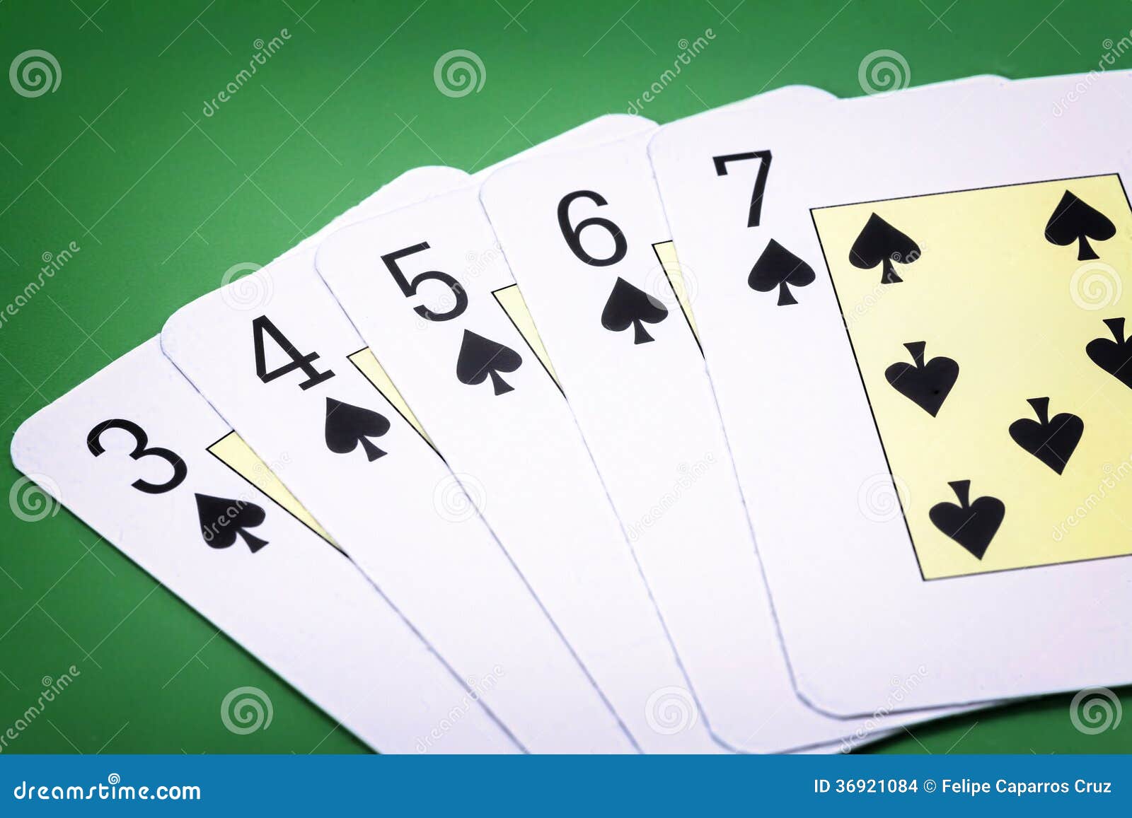 Spade straight flush stock photo. Image of chance, flush - 36921084