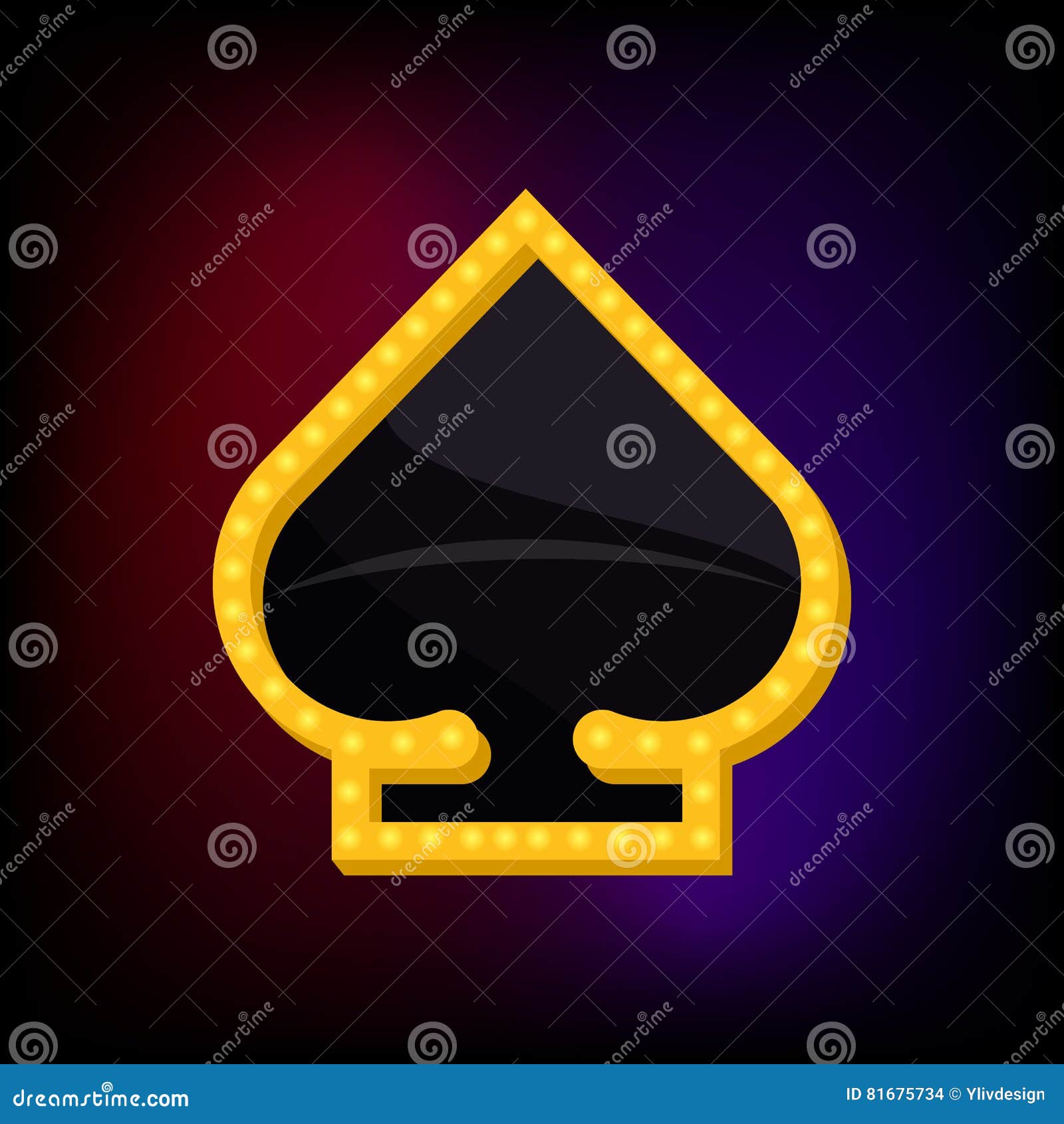 Spade Suit Icon in Cartoon Style Stock Vector - Illustration of gamble ...