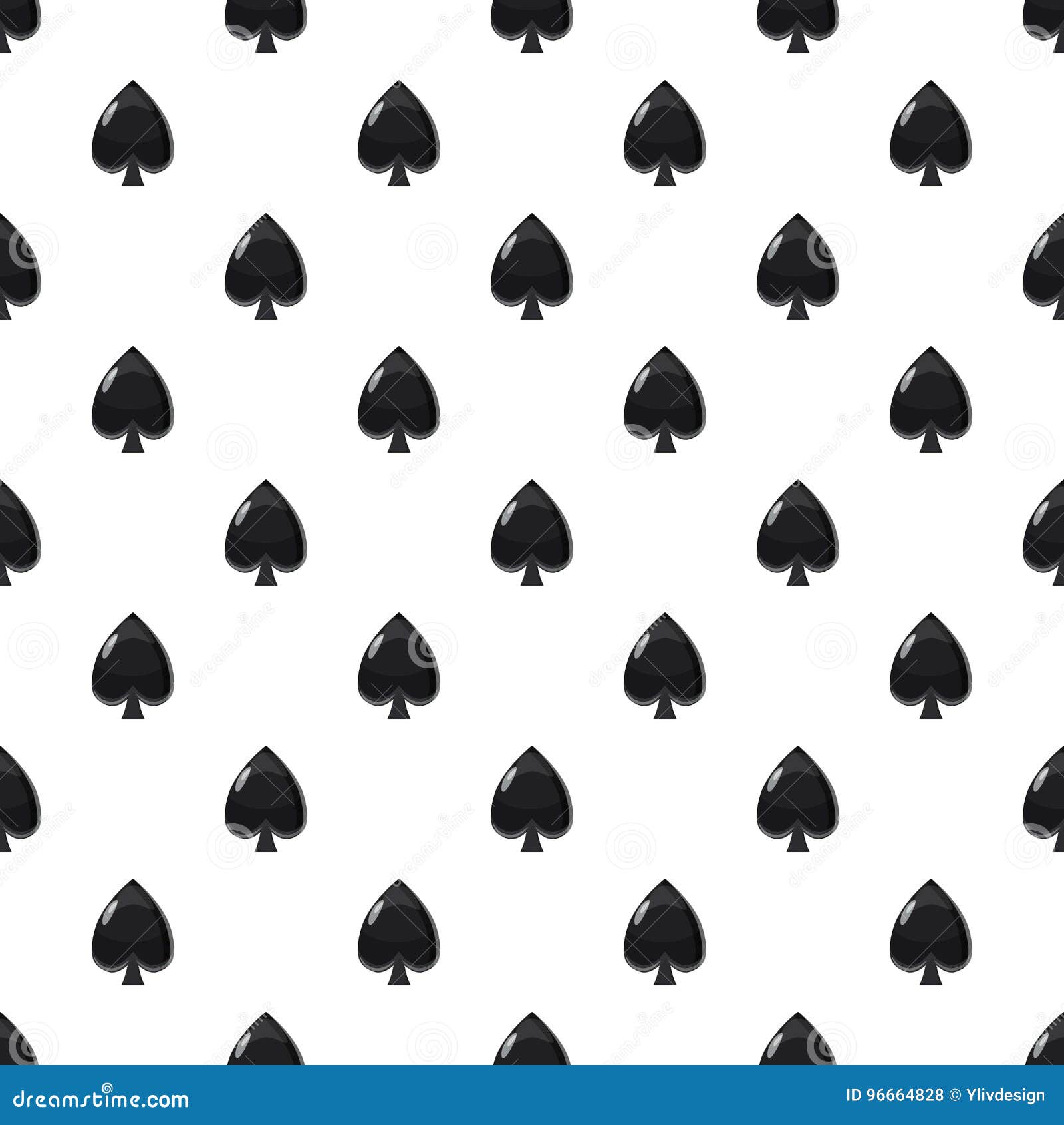 Spade Symbol Plying Card Pattern Vector Illustration | CartoonDealer ...
