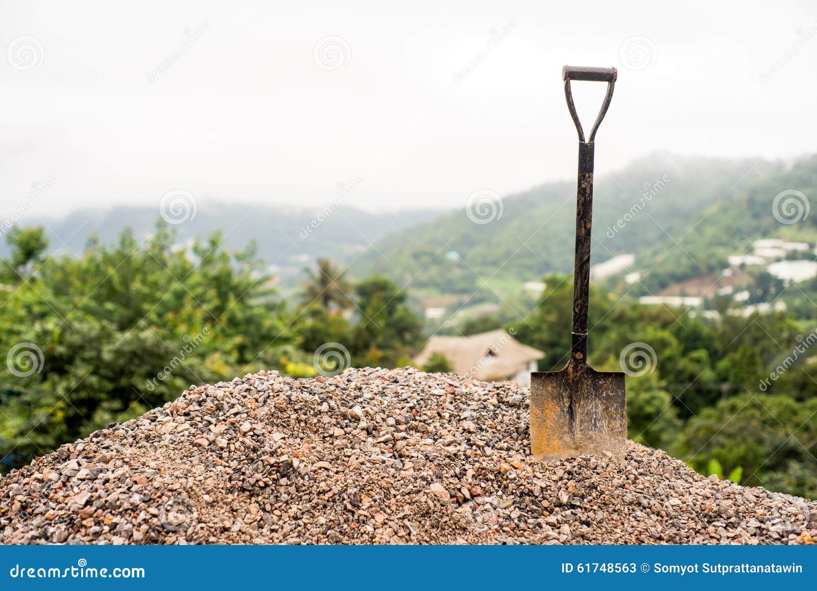 Spade tool on gravel stock image. Image of tool, spade - 61748563