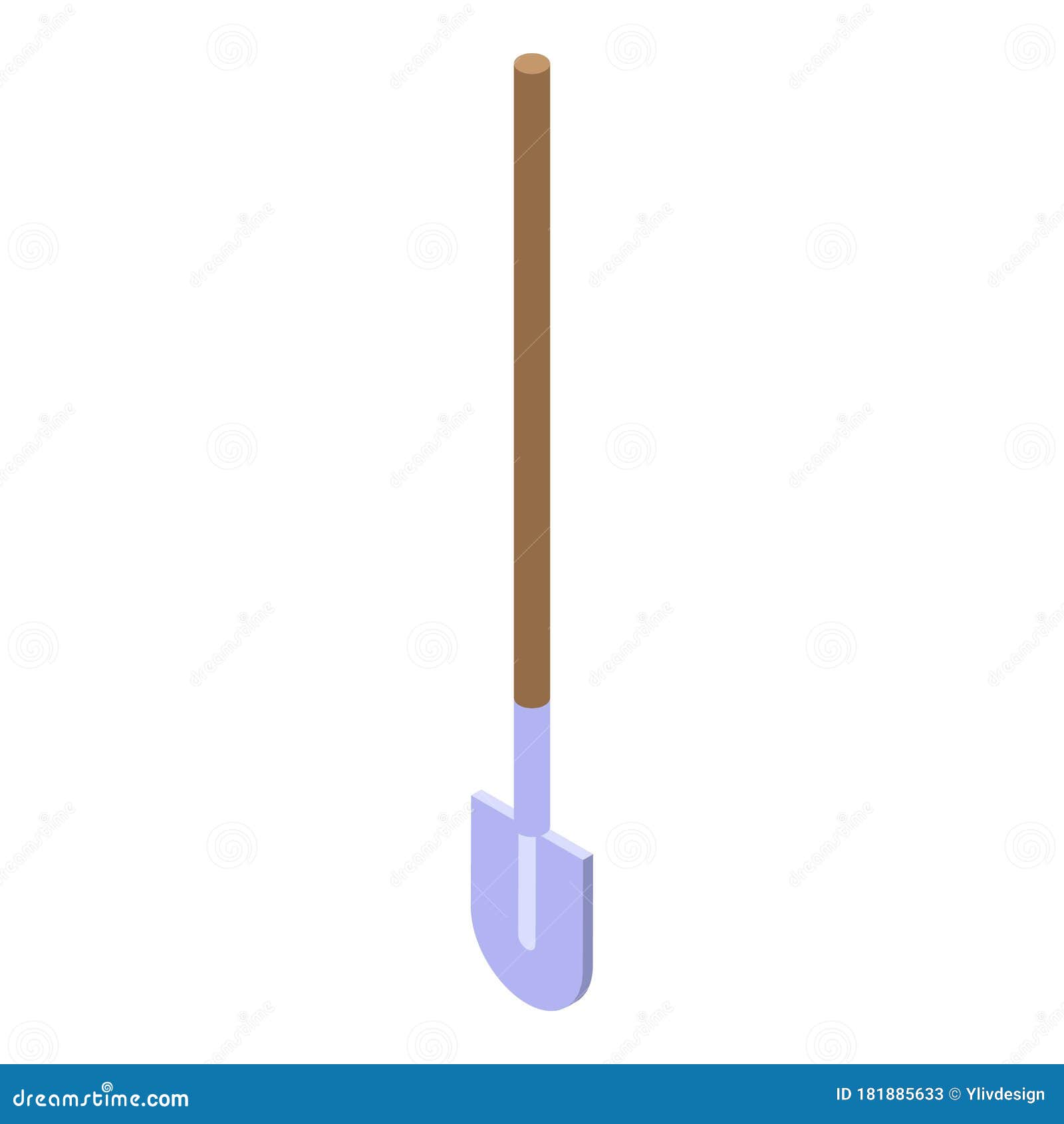 Spade Tool Icon, Isometric Style Stock Vector - Illustration of object ...