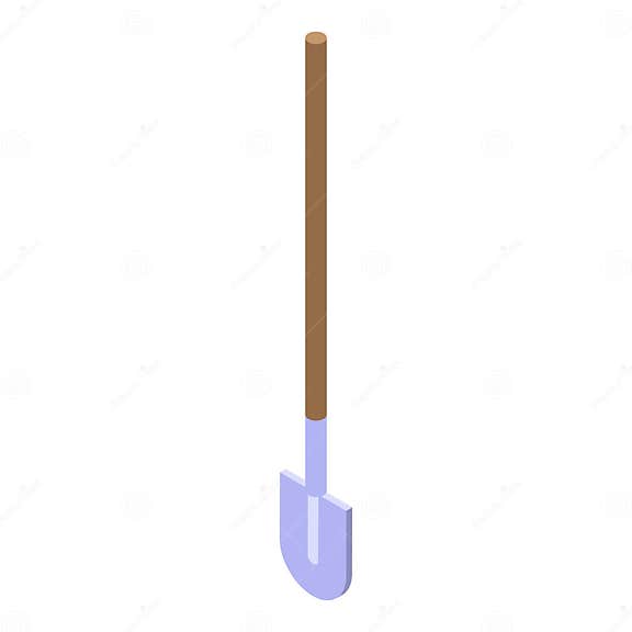 Spade Tool Icon, Isometric Style Stock Vector - Illustration of object ...
