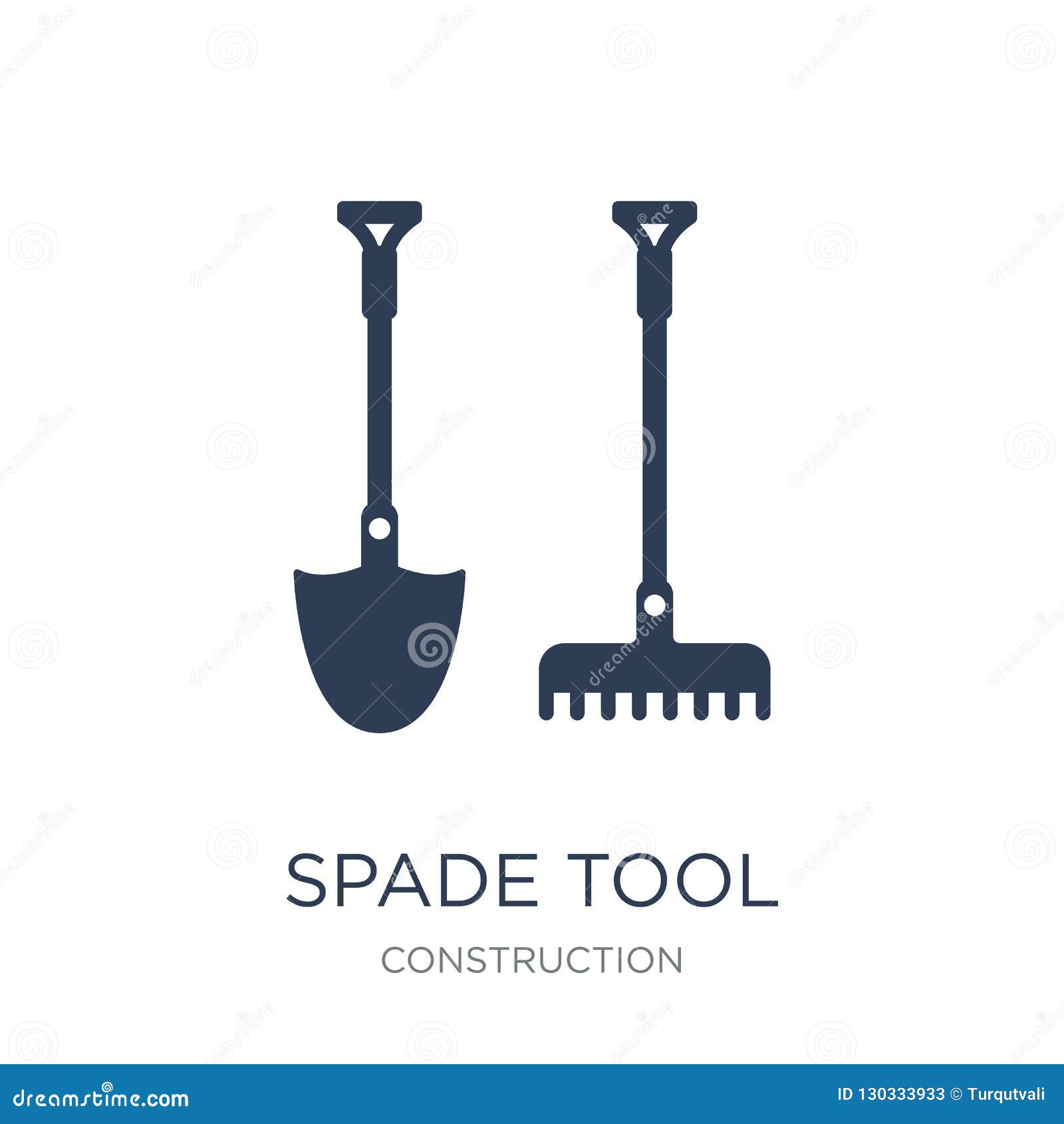Spade Tool Icon. Trendy Flat Vector Spade Tool Icon on White Background ...