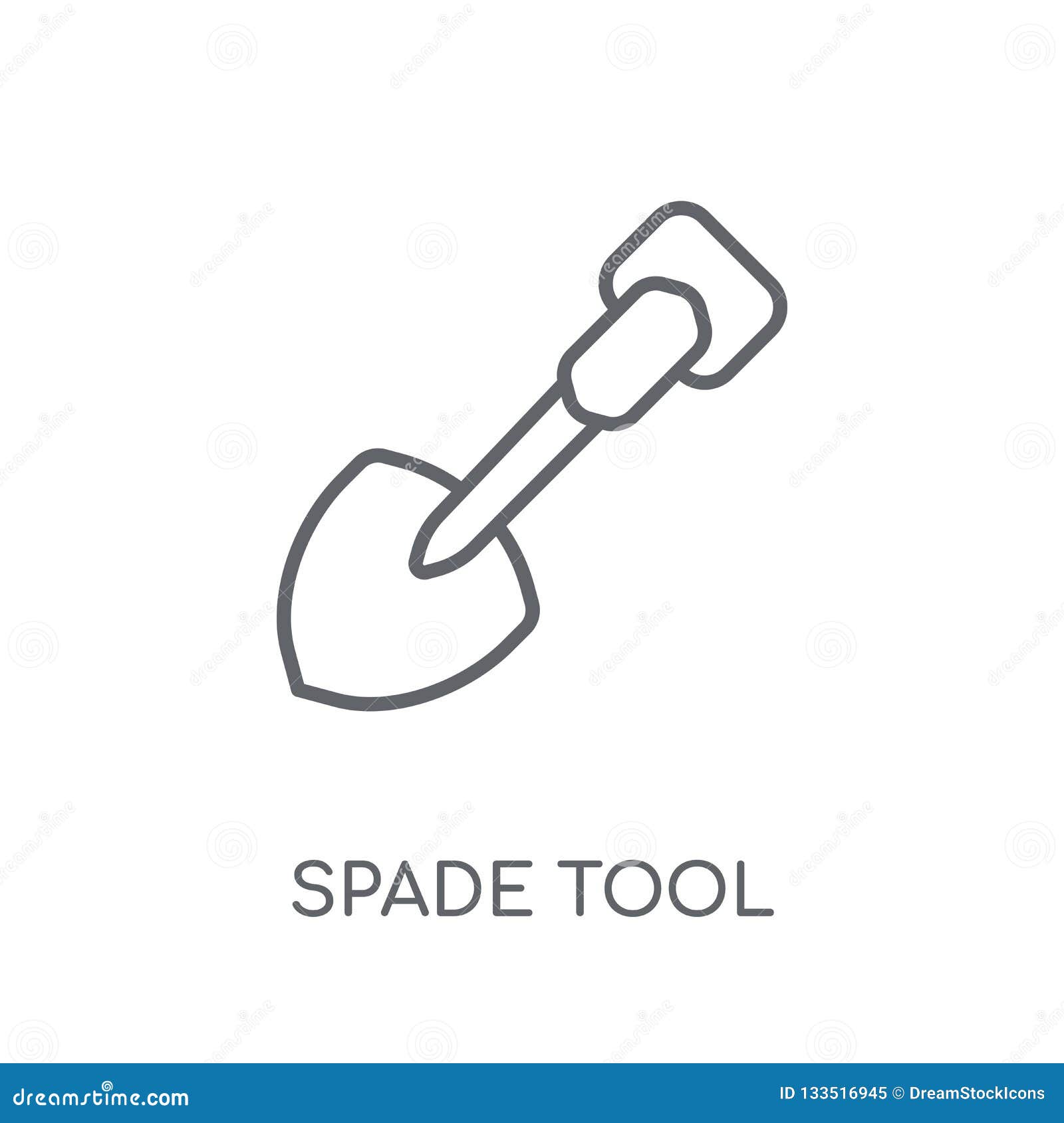 Spade Tool Linear Icon. Modern Outline Spade Tool Logo Concept O Stock ...
