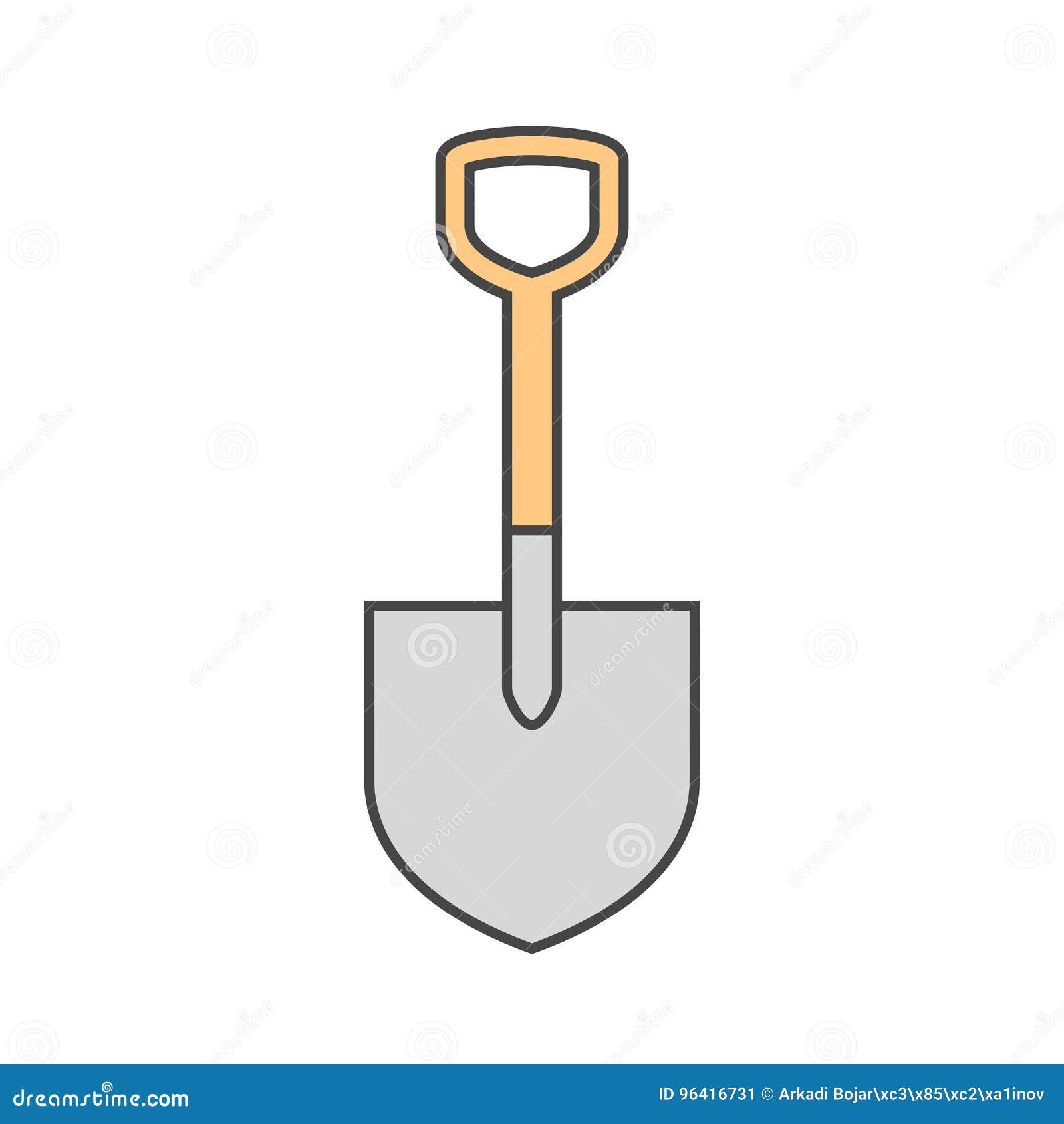 Spade vector icon stock vector. Illustration of graphics - 96416731