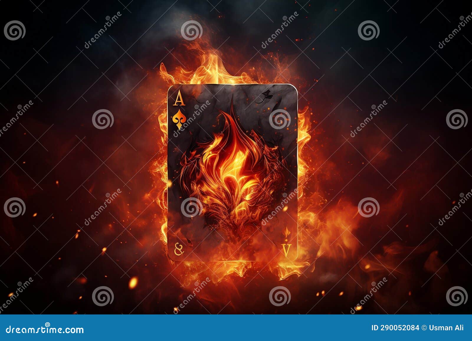 Burning Ace Of Spades, Flames, Smoke, Black Background , Playing Card ...