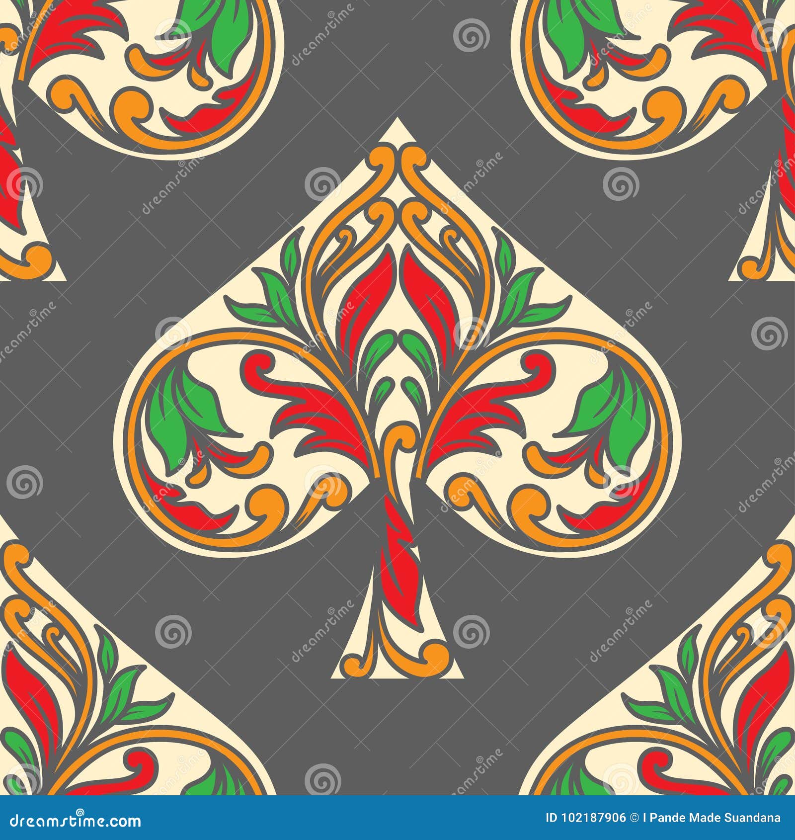 Kreuz Poker Pattern Cartoon Vector | CartoonDealer.com #102187835