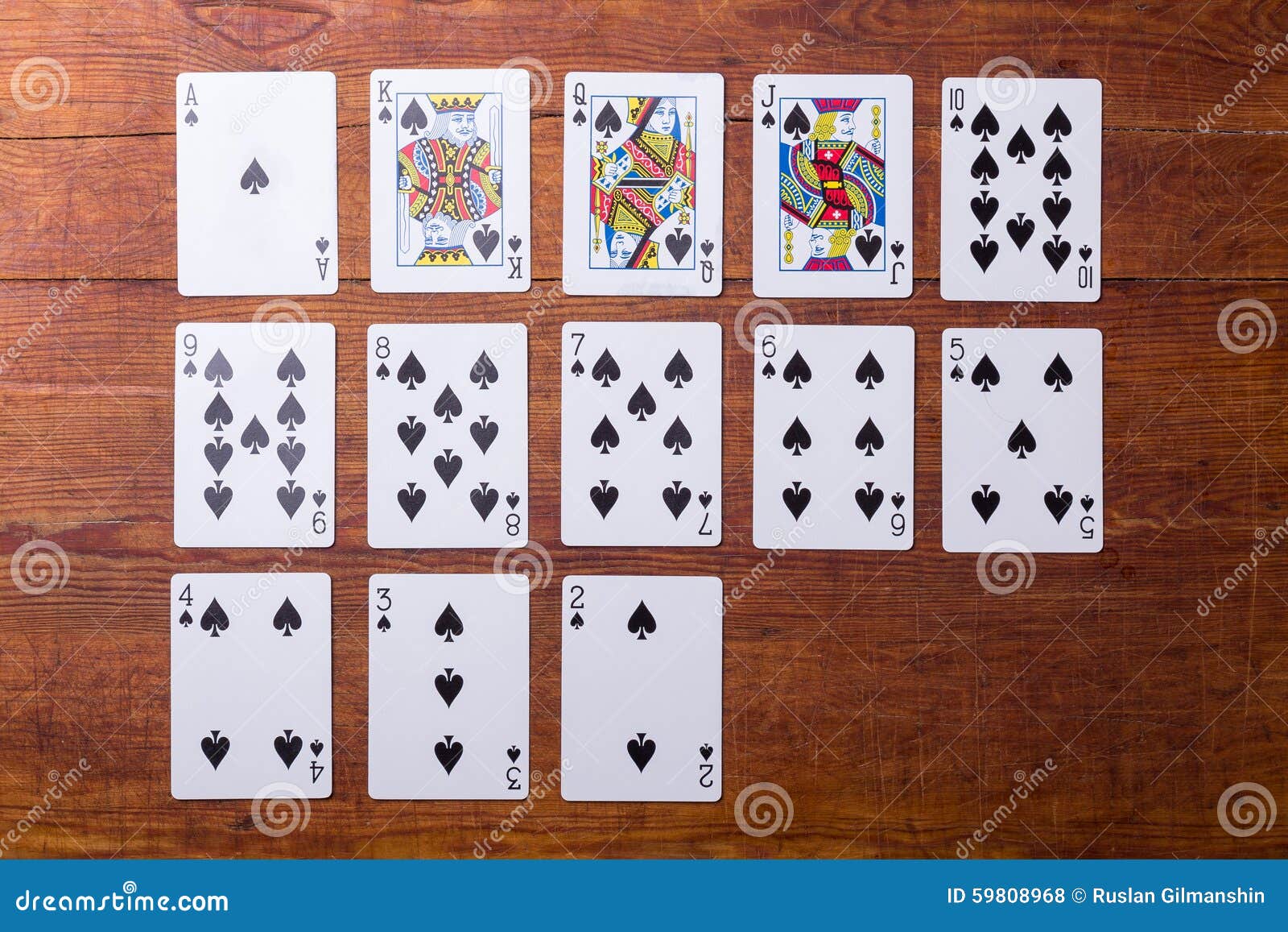 Spades Set of Playing Cards Stock Photo - Image of blackjack ...