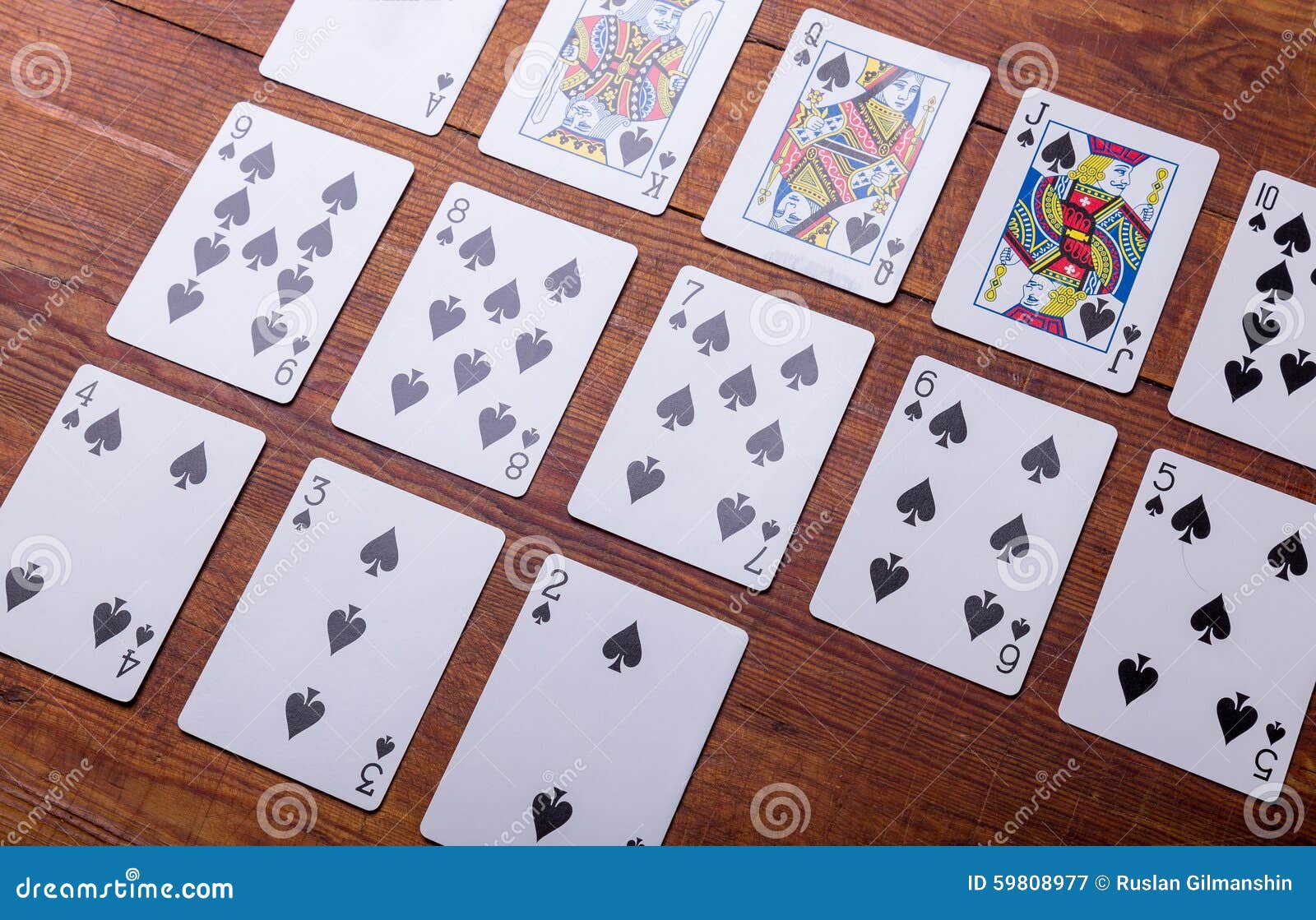 Spades Set of Playing Cards Stock Image - Image of card, chance: 59808977