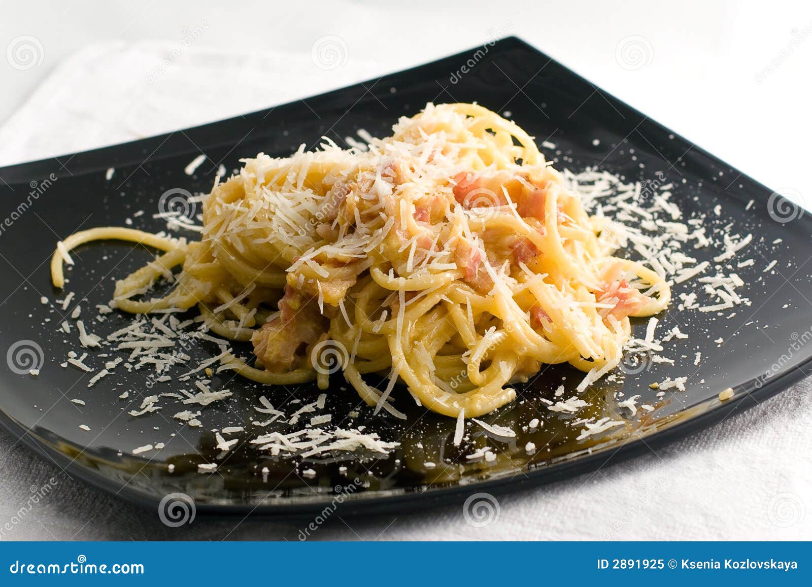 Spagetti carbonara stock image. Image of european, grow - 2891925