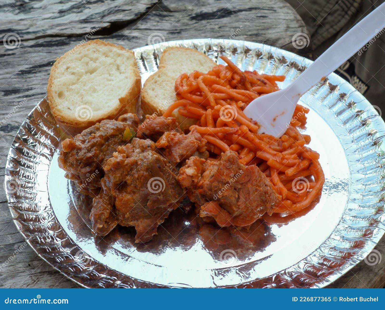 Spagetti Cut with Some Meat 3.2.2013 Stock Image - Image of supper ...