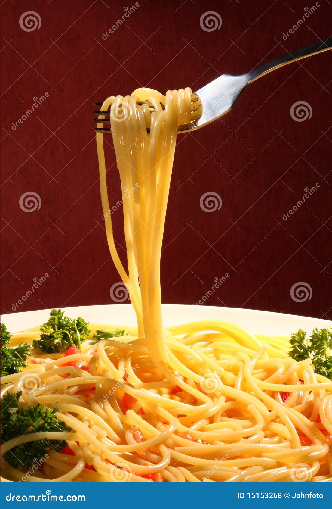 Spaghetti stock photo. Image of food, fork, macaroni - 15153268