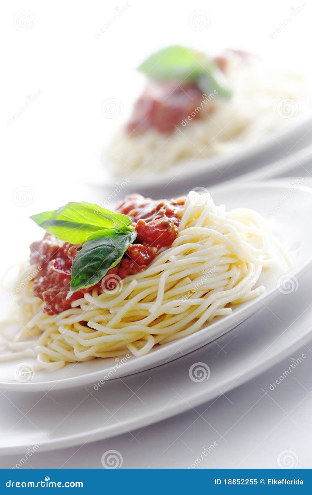 Spaghetti stock image. Image of basil, sauce, tomato - 18852255